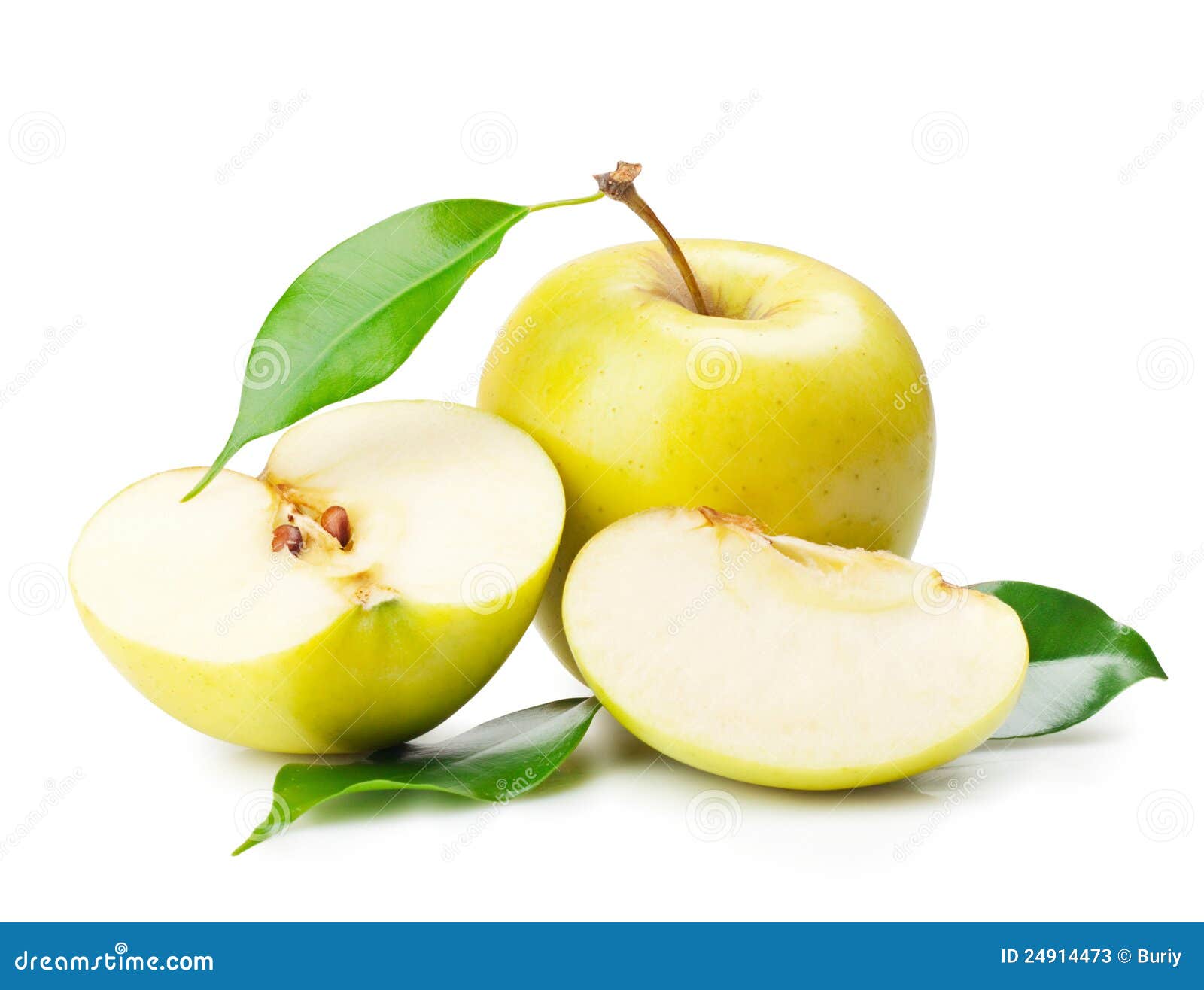 Yellow apple stock image. Image of object, juicy, closeup - 24914473