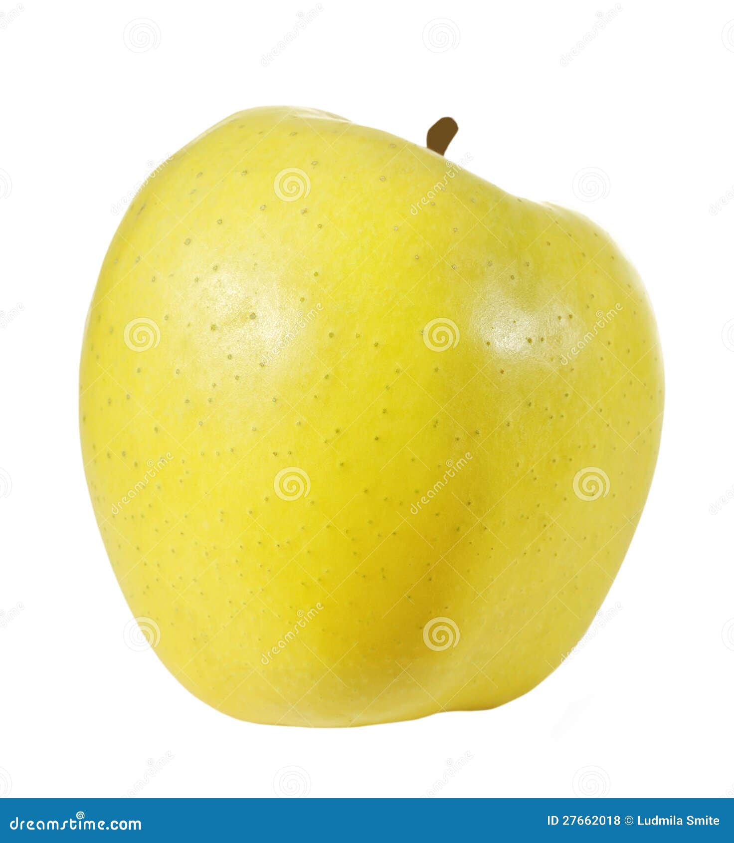 Yellow apple. stock photo. Image of close, color, closeup - 27662018