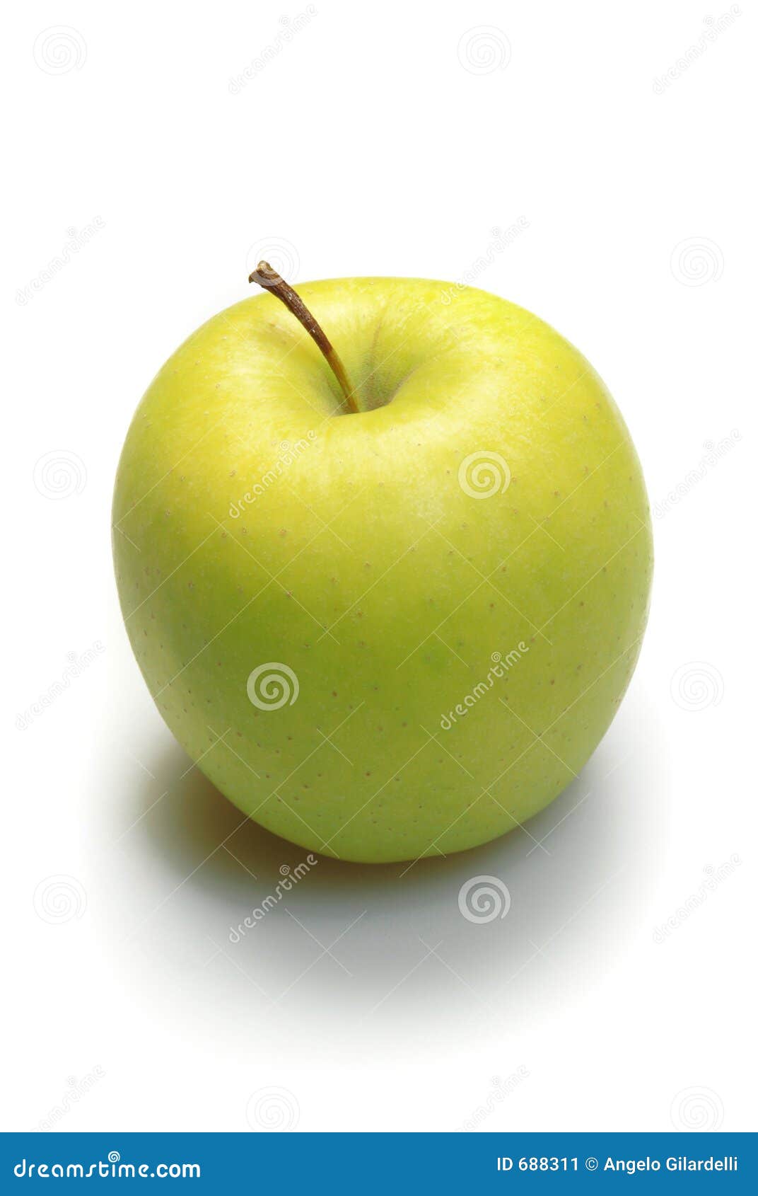Yellow apple stock image. Image of single, golden, food - 688311