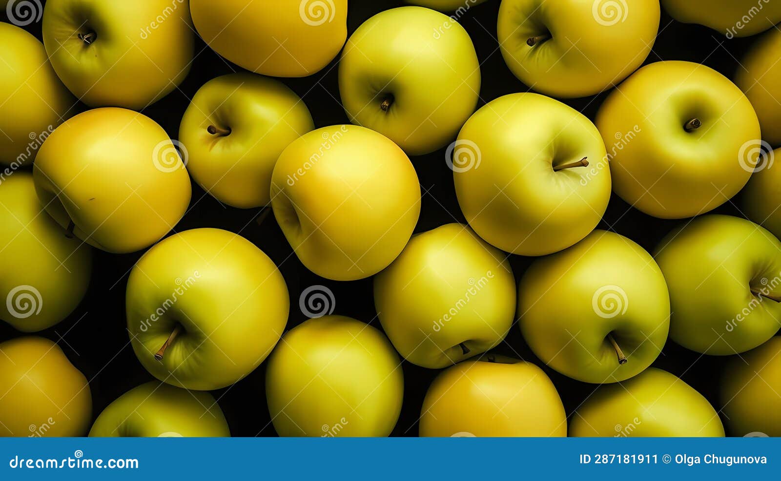 Yellow Apple Background, Shallow Depth of Field Stock Illustration ...