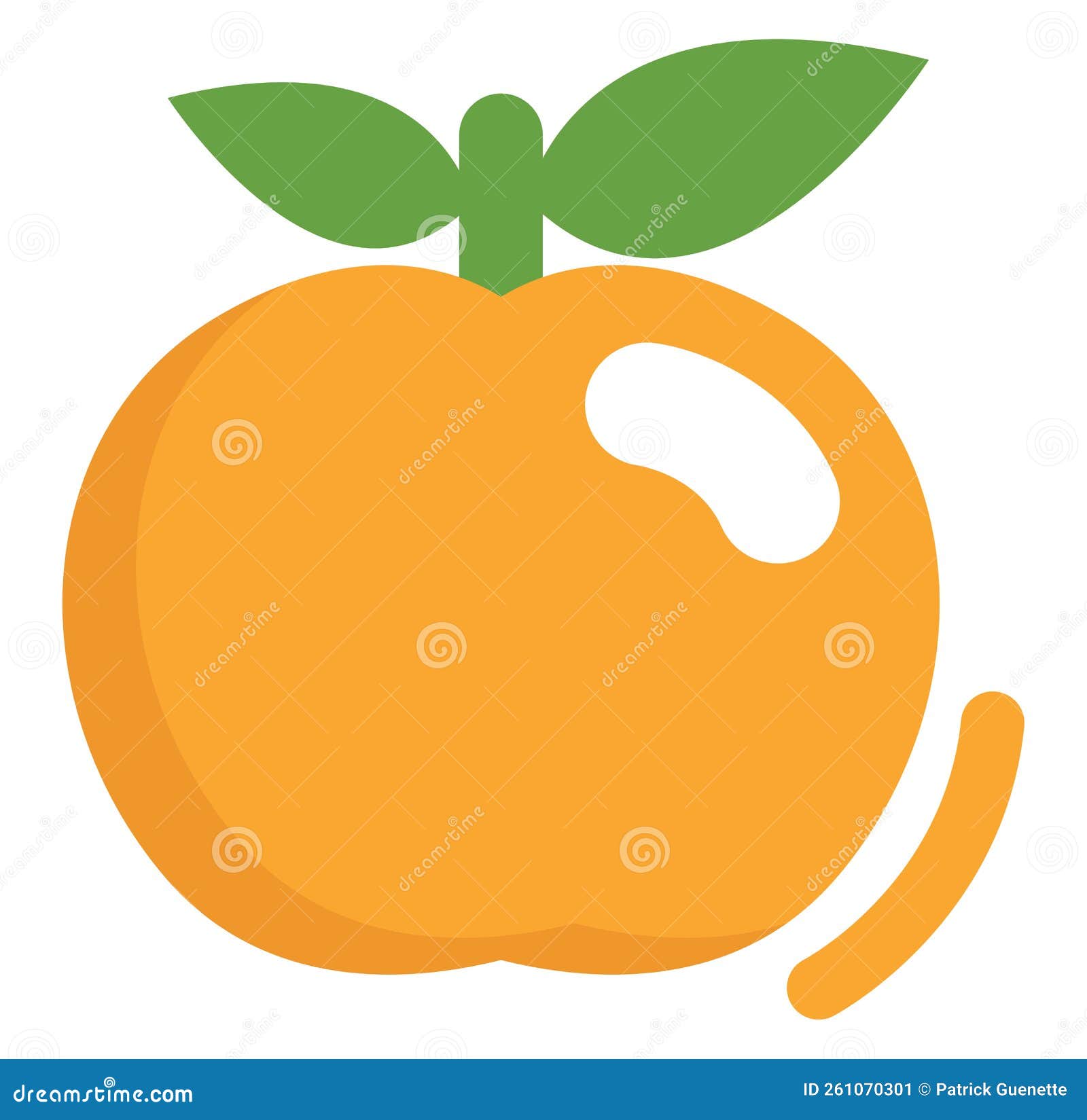 Yellow apple, icon stock vector. Illustration of graphic - 261070301