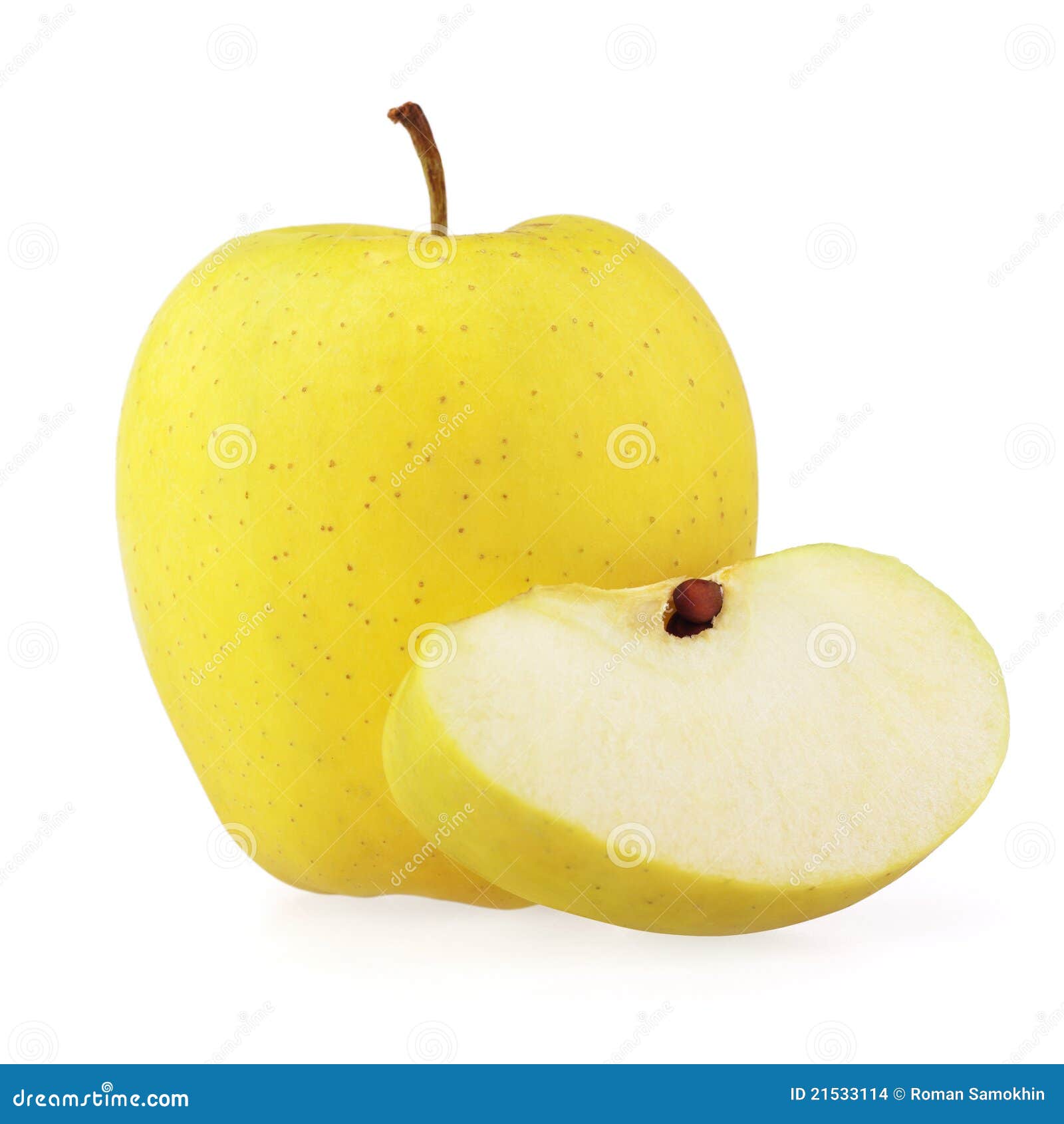 Yellow apples stock photo. Image of health, meal, slice - 21533114