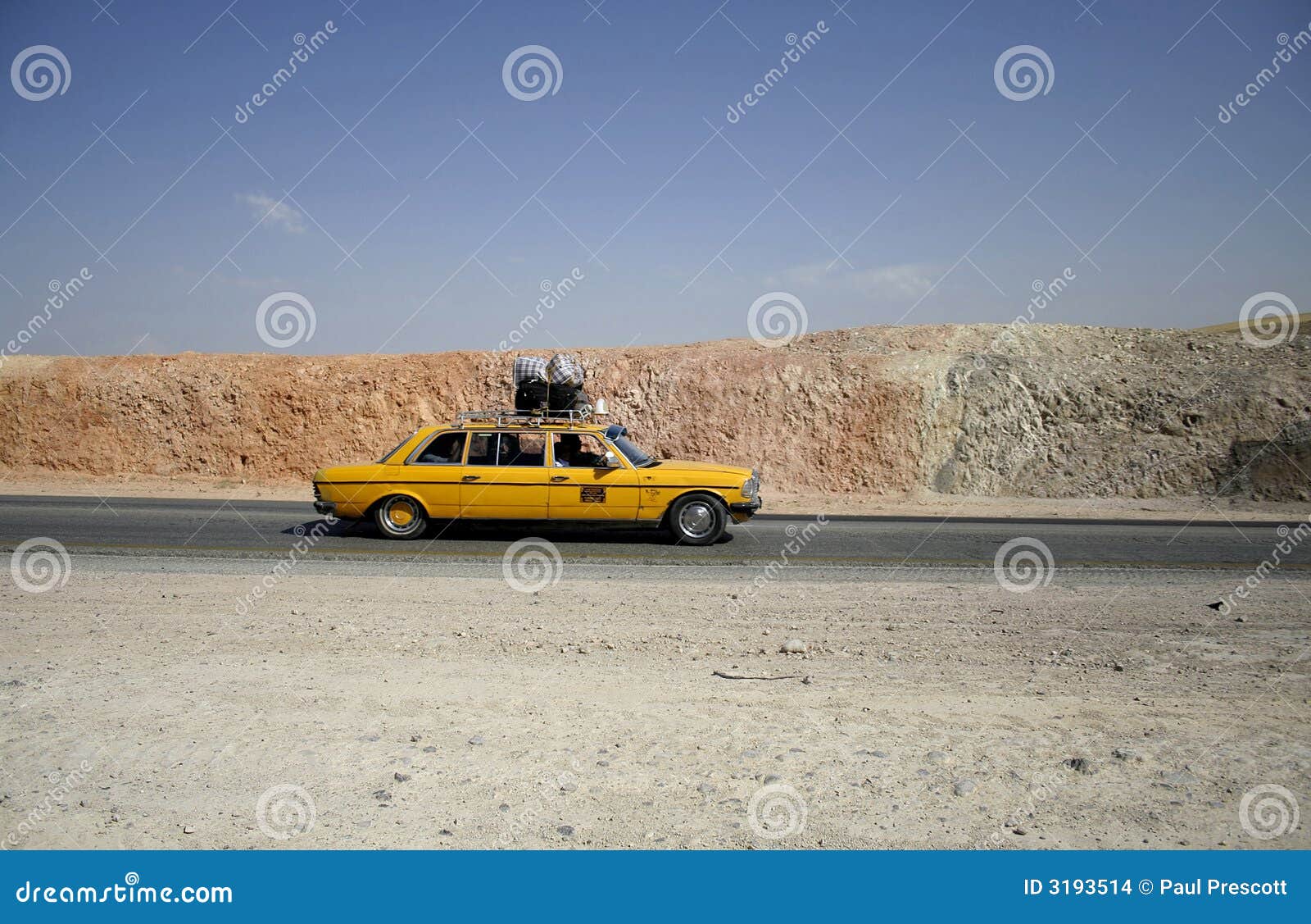 Yellow arab taxi stock photo. Image of desert, drive, protection - 3193514