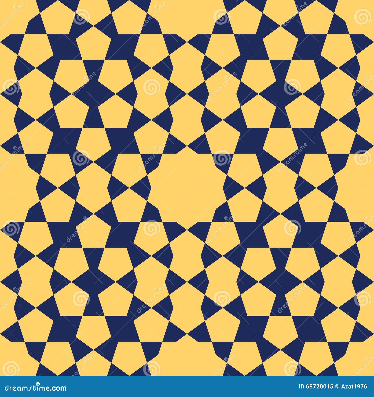 Yellow Arabic Seamless Pattern Stock Vector - Illustration of yellow ...