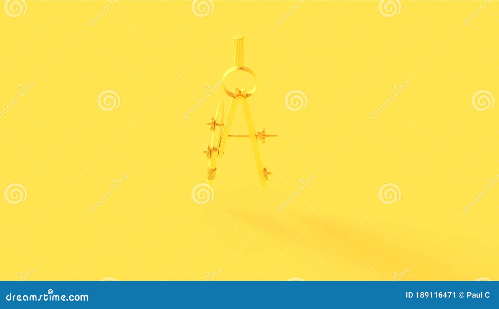 Yellow Architects Compass Drawing Tool Stock Illustration ...