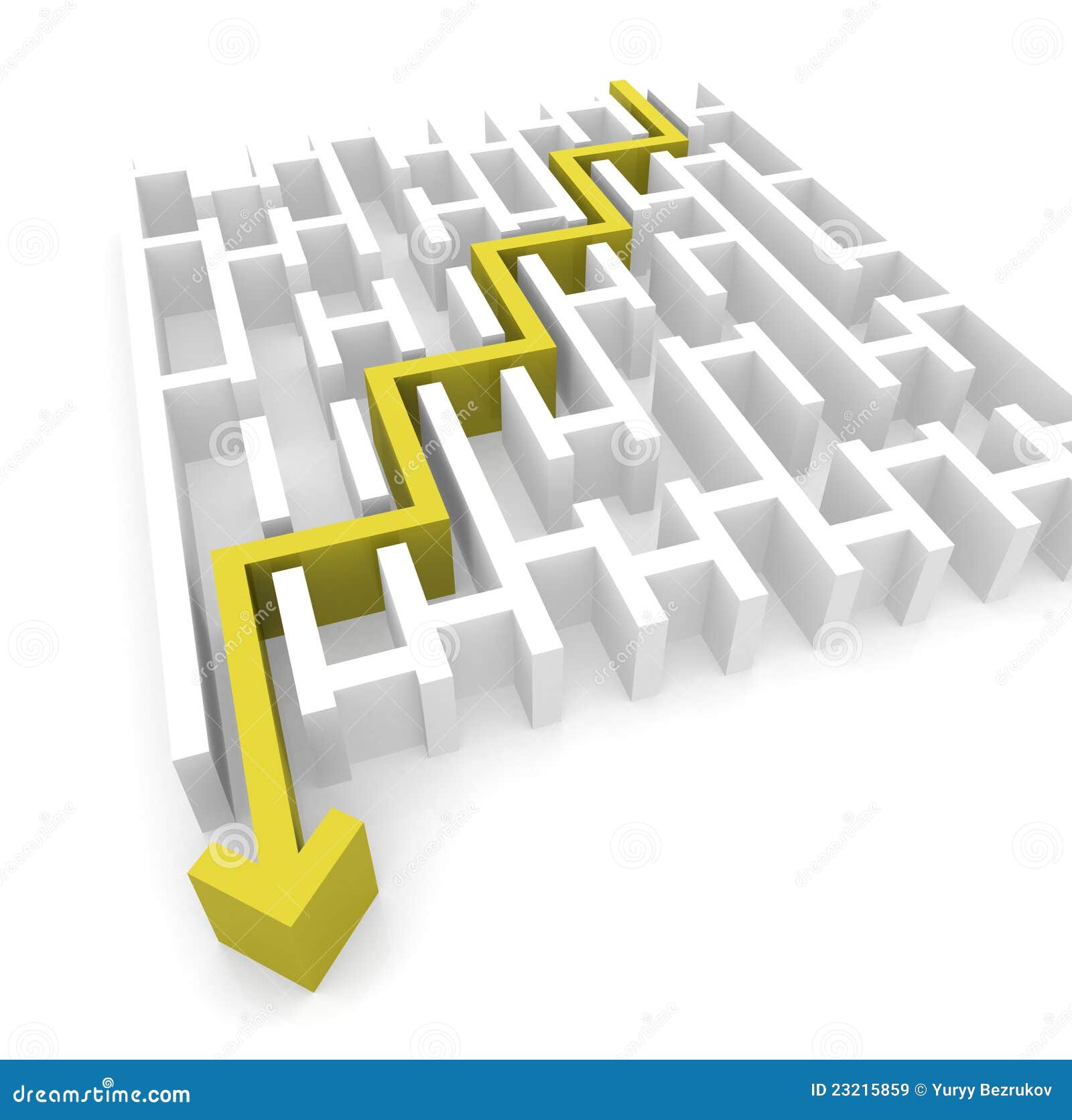 Yellow arrow stock illustration. Illustration of complicated - 23215859