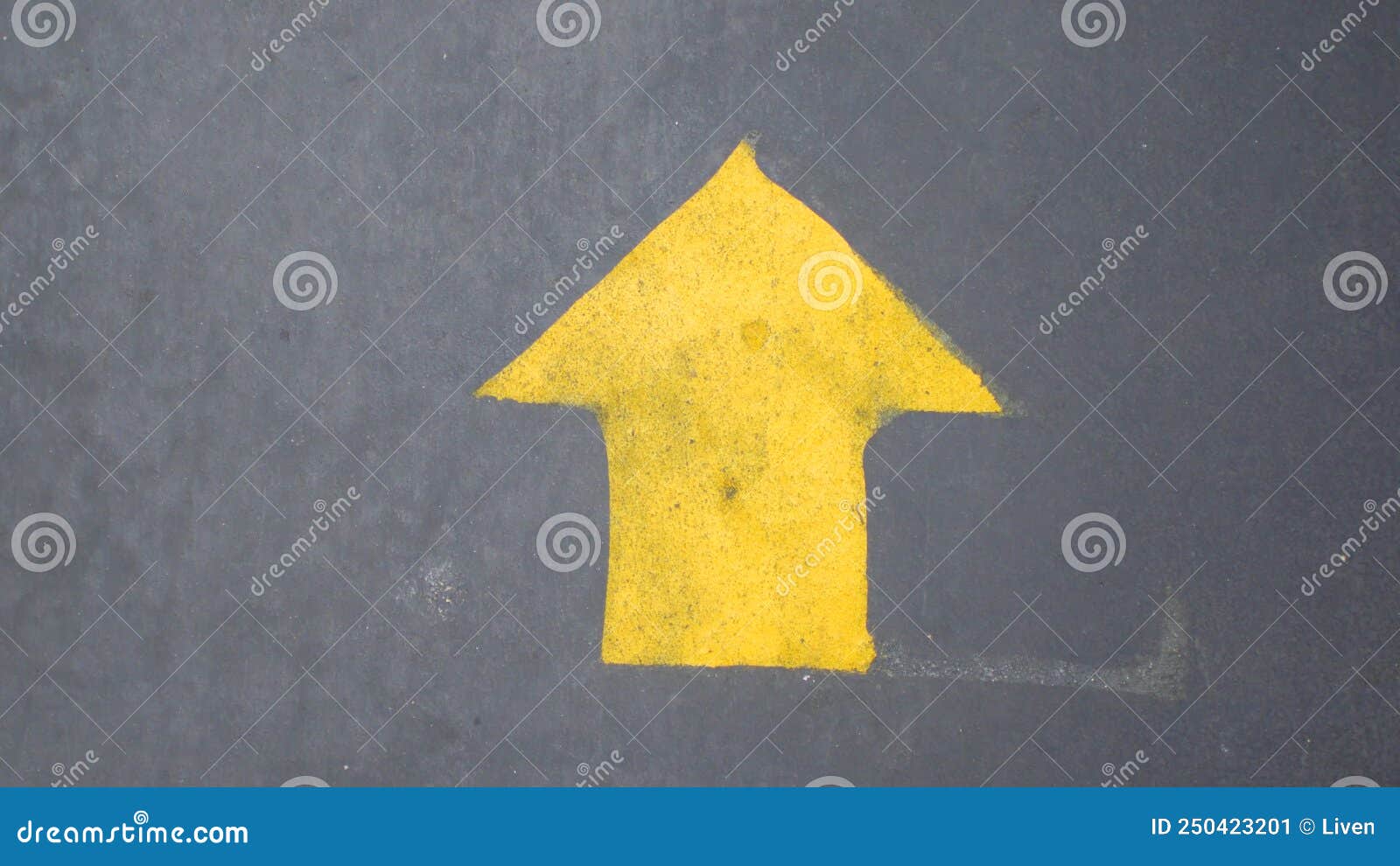 Yellow Arrow on the Pavement. Path Sign Stock Video - Video of ...
