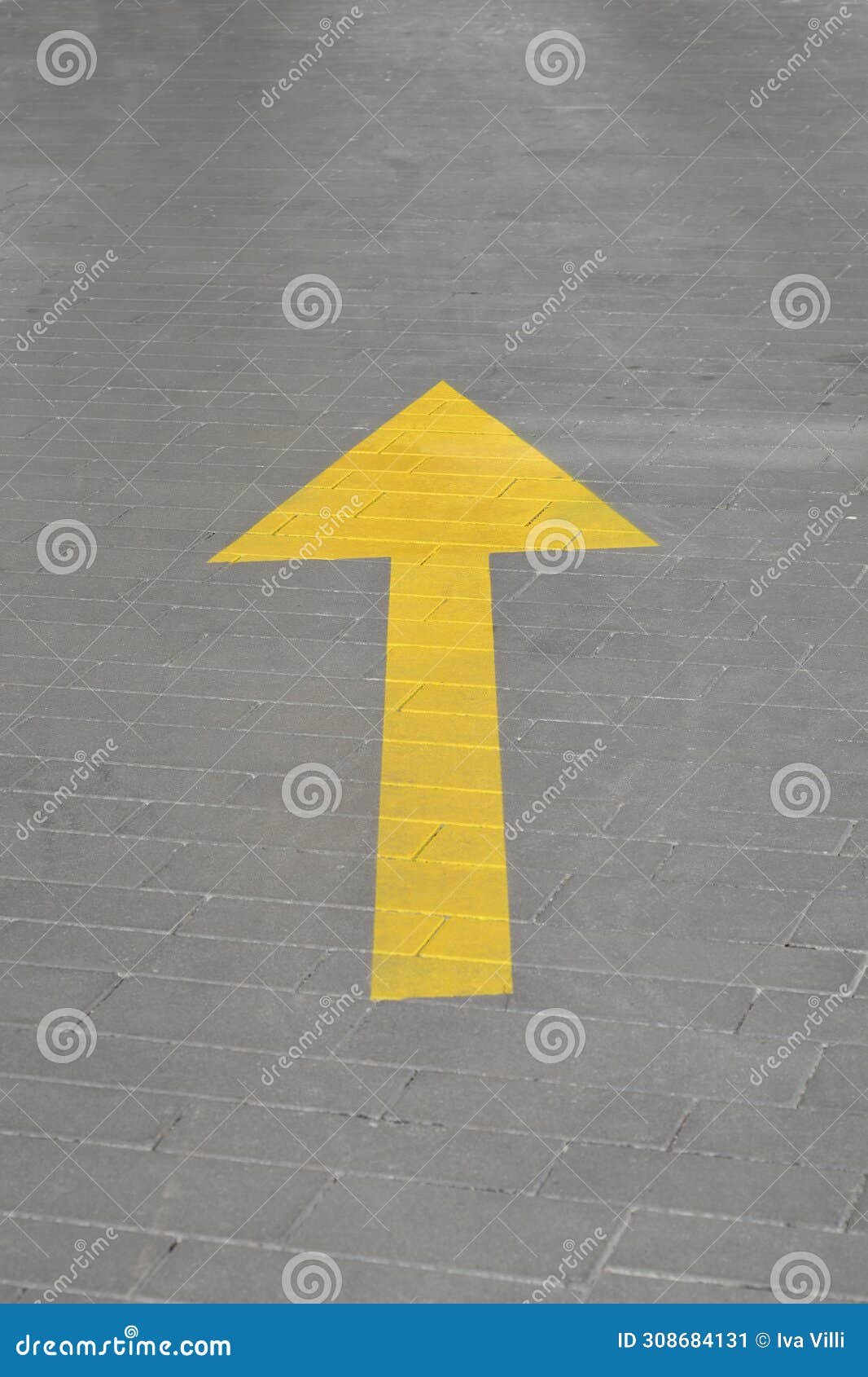 Yellow arrow stock image. Image of traffic, yellow, guidance - 308684131