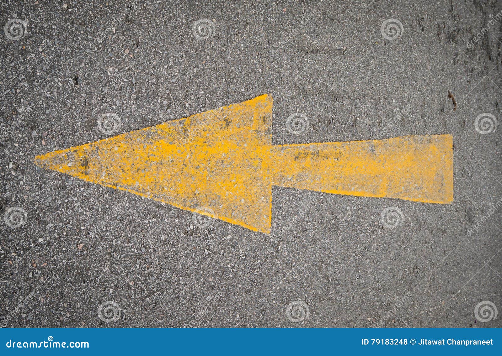 Yellow Arrow Signs on the Road Stock Photo - Image of direction ...