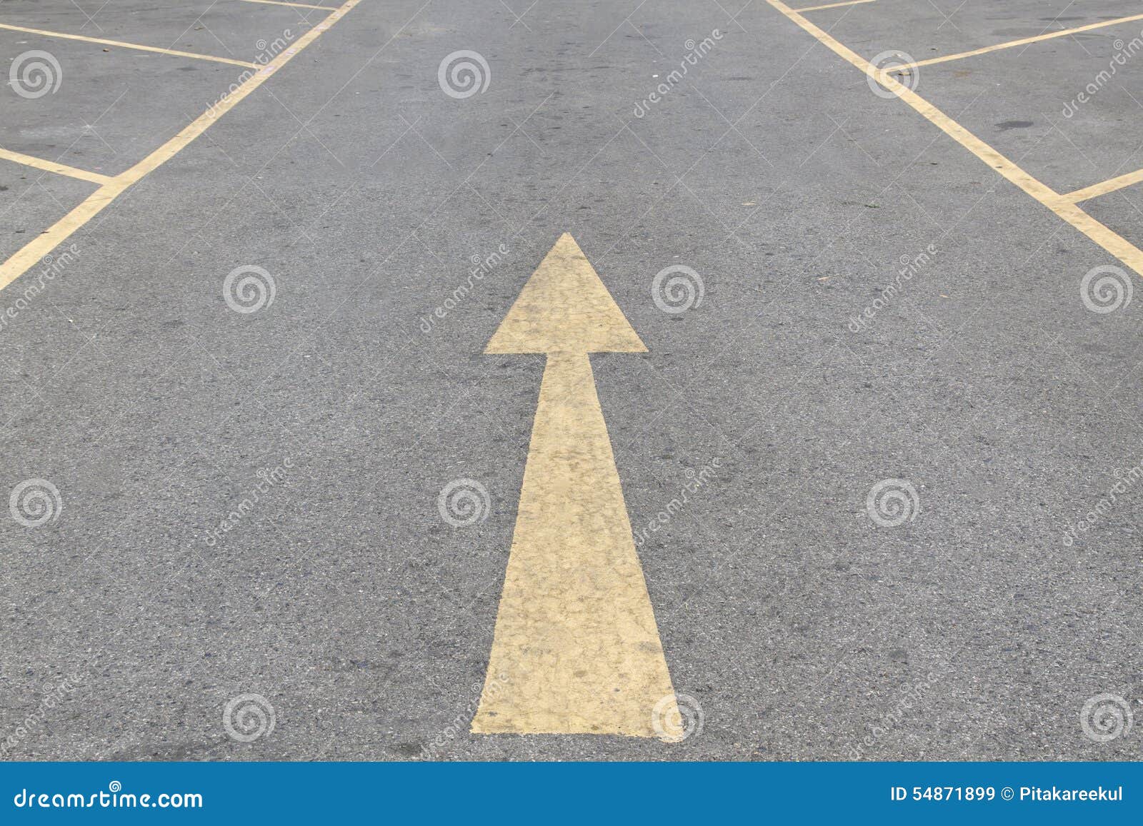 Yellow arrow stock image. Image of transportation, path - 54871899