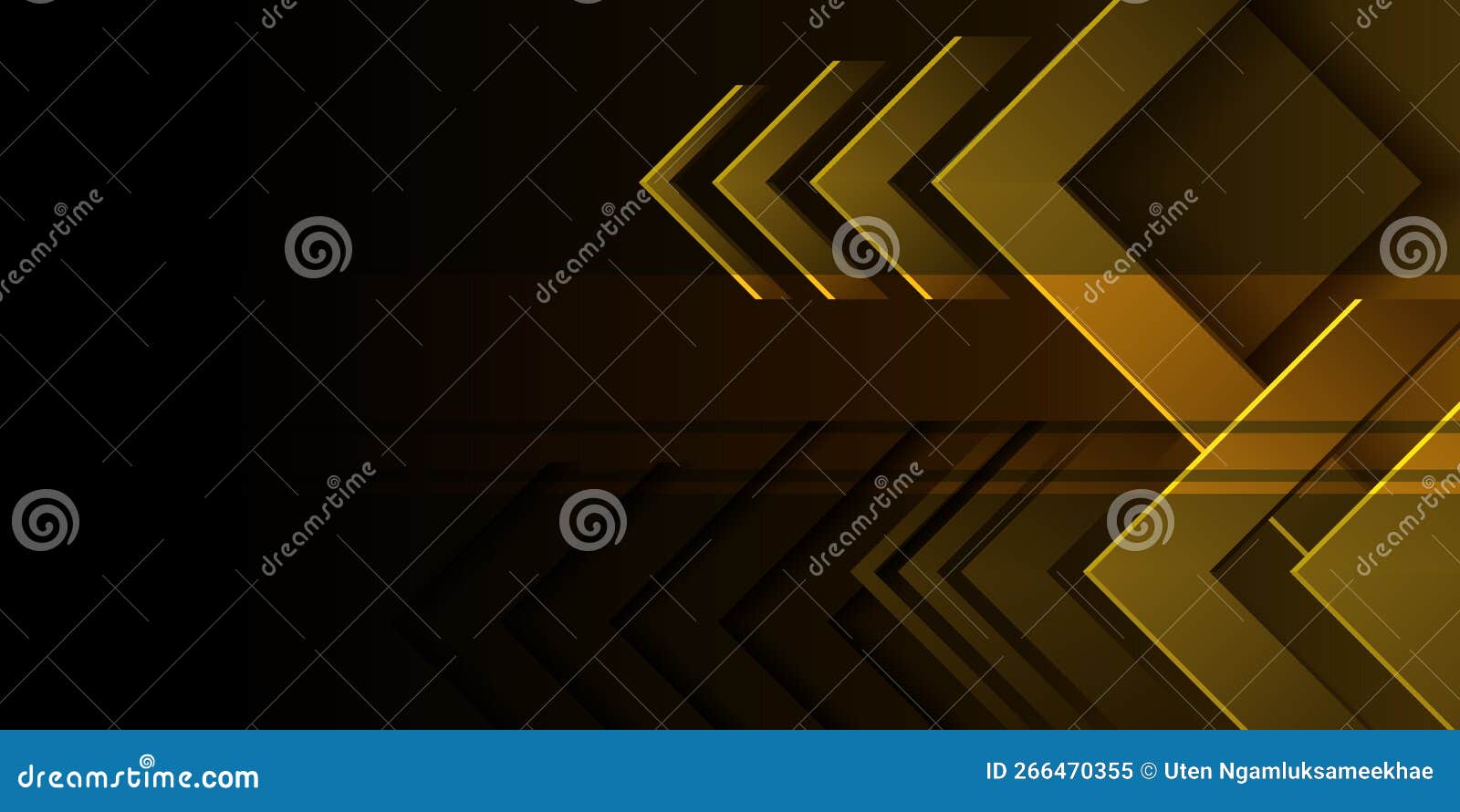 Yellow Arrowhead Right Triangle 3D Abstract Background Stock Vector ...