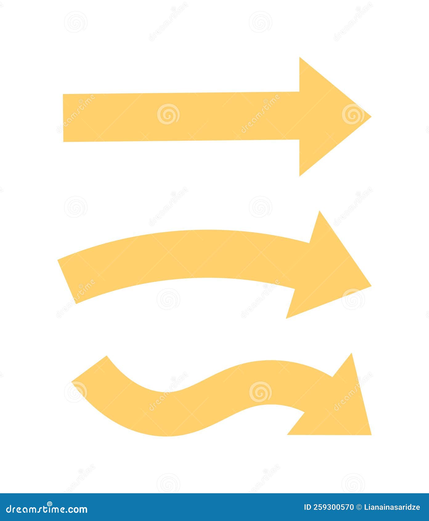 Yellow arrows icon stock vector. Illustration of color - 259300570