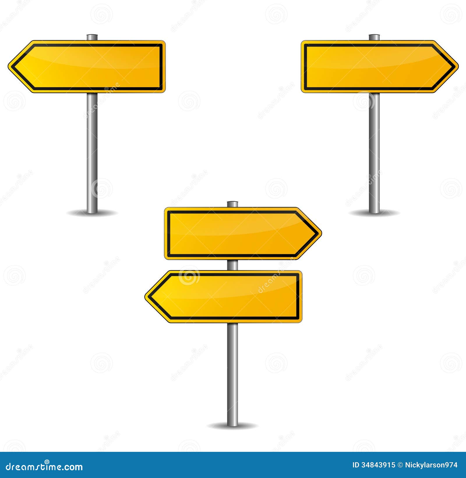 Yellow arrows sign stock vector. Illustration of signs - 34843915