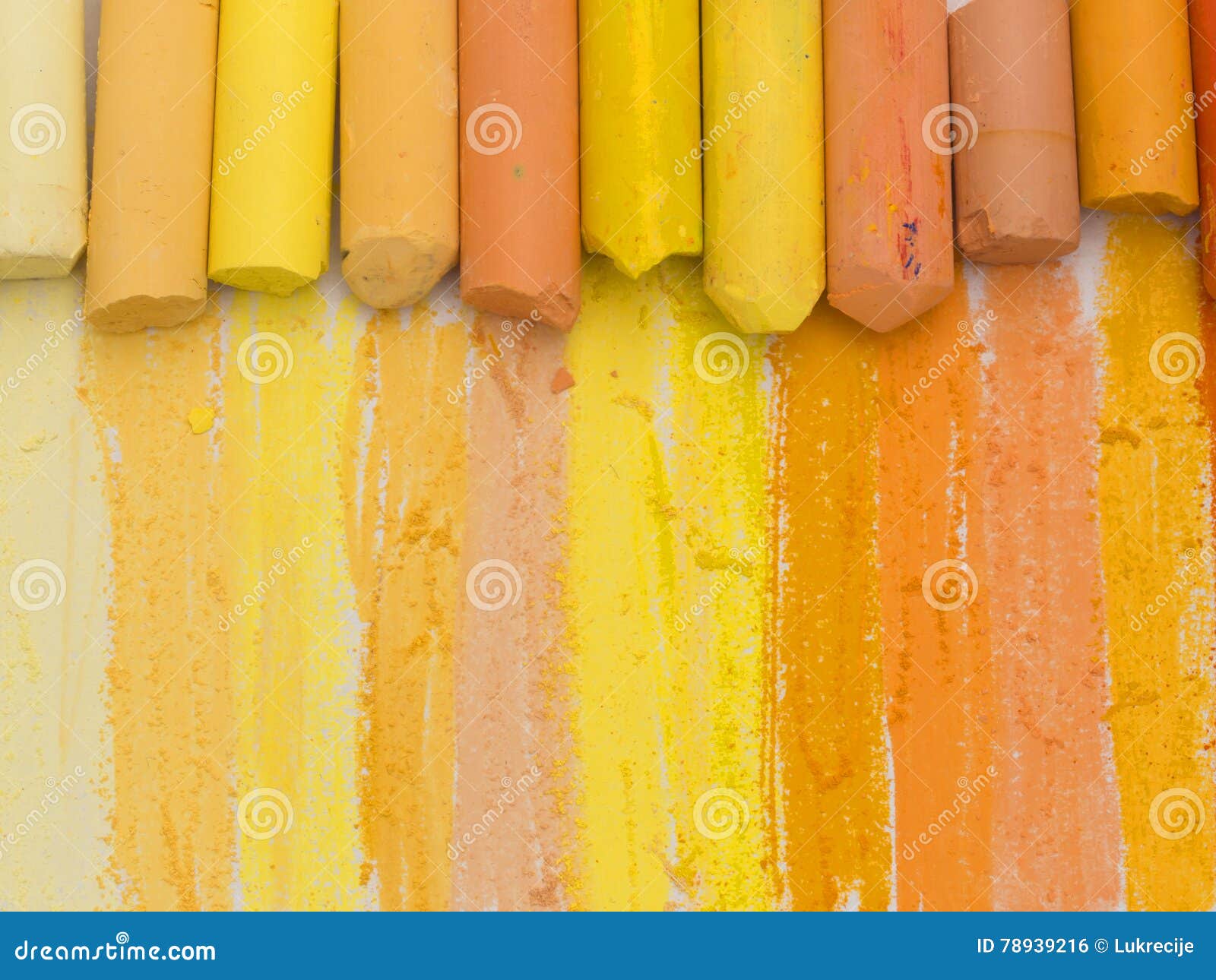 Yellow artistic crayons stock photo. Image of create - 78939216