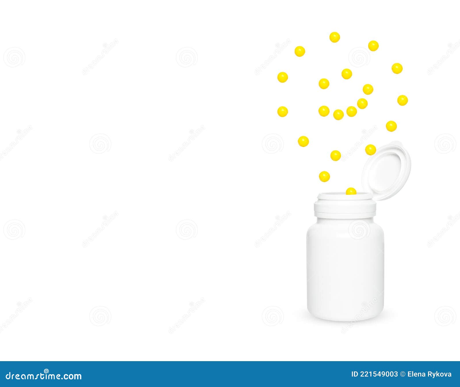 Yellow Ascorbic Acid Flies Out of the Jar in the Form of a Smiley Face ...