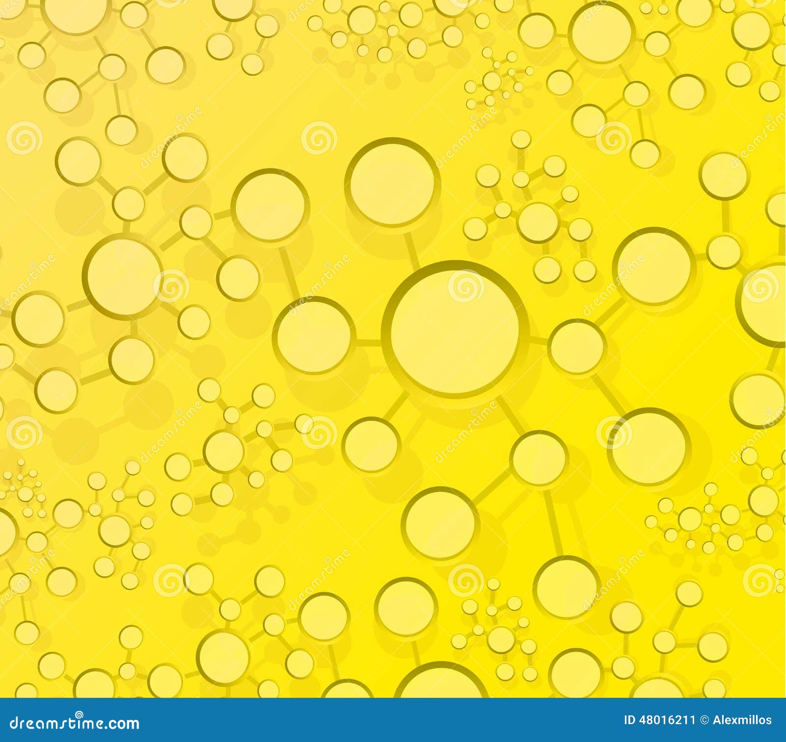 Yellow Atom Link Network Illustration Stock Illustration - Illustration ...