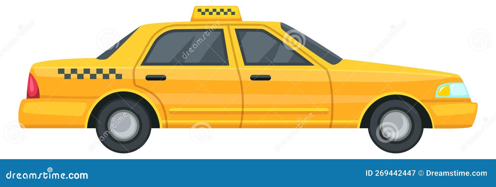 Yellow Auto Rickshaw Taxi Cab Rear View Illustration | CartoonDealer ...