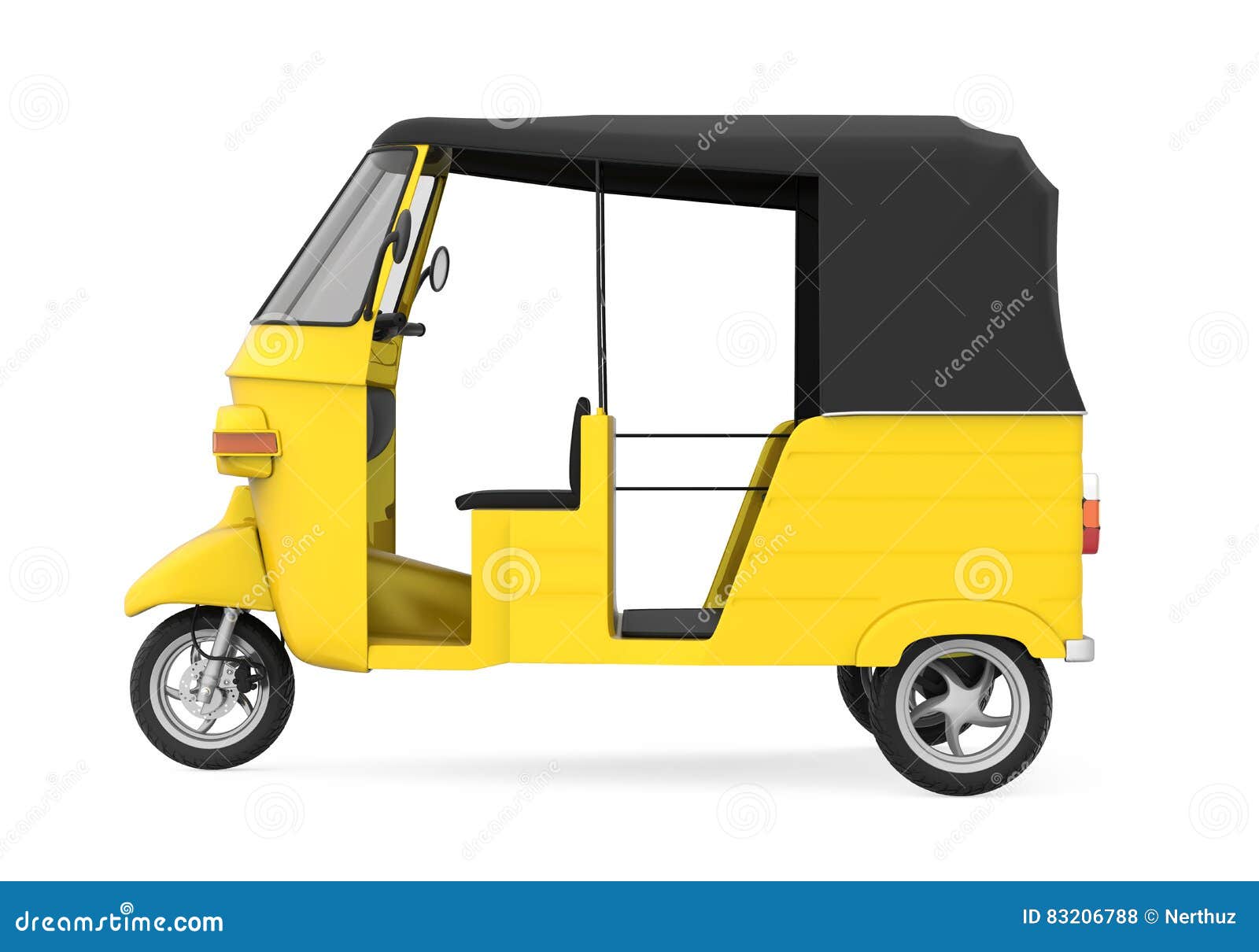 Yellow Auto Rickshaw stock illustration. Illustration of bajaj - 83206788