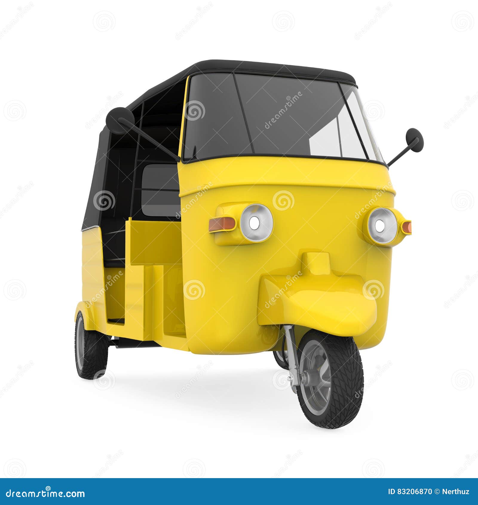 Yellow Auto Rickshaw Royalty-Free Stock Image | CartoonDealer.com #83206894
