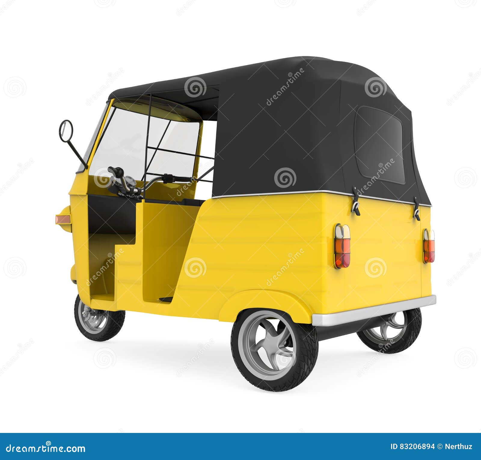 Yellow Auto Rickshaw Royalty-Free Stock Image | CartoonDealer.com #83206870