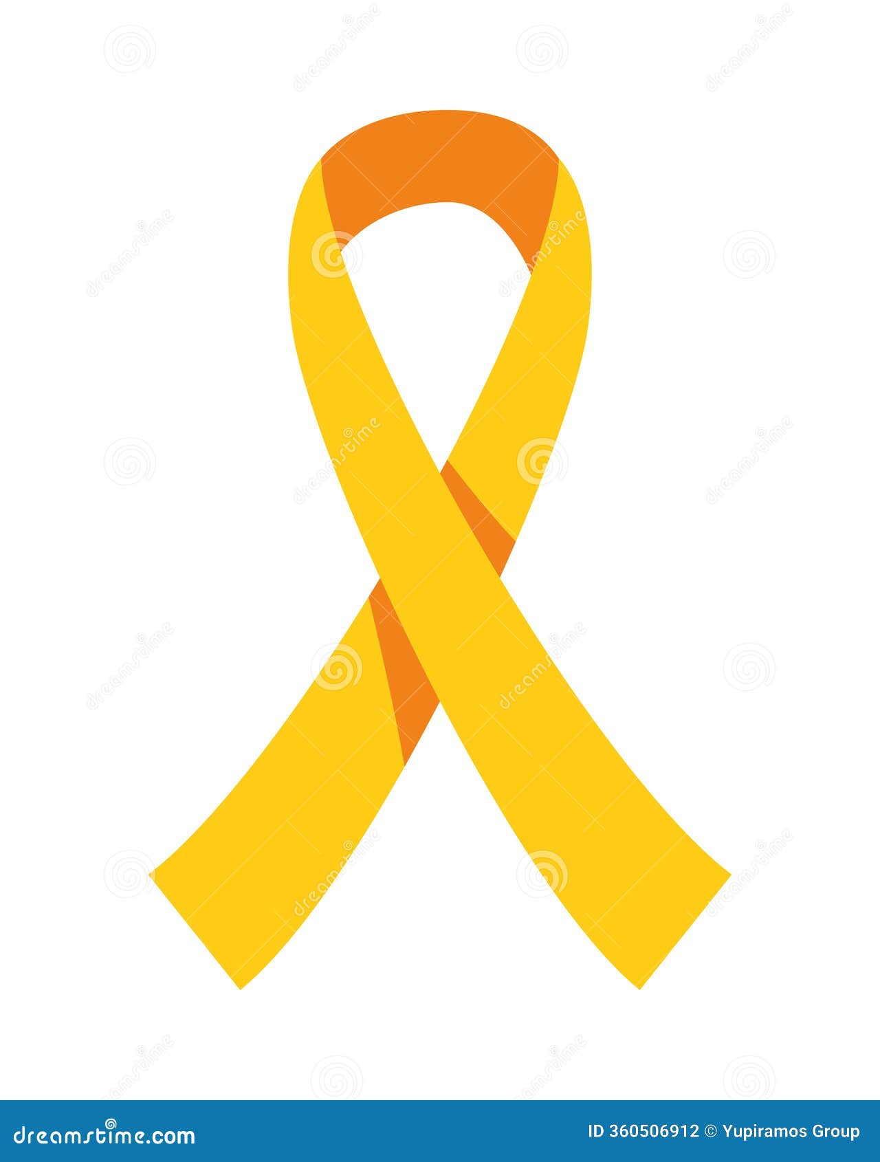 Yellow Awareness Ribbon Symbol Stock Illustration - Illustration of ...