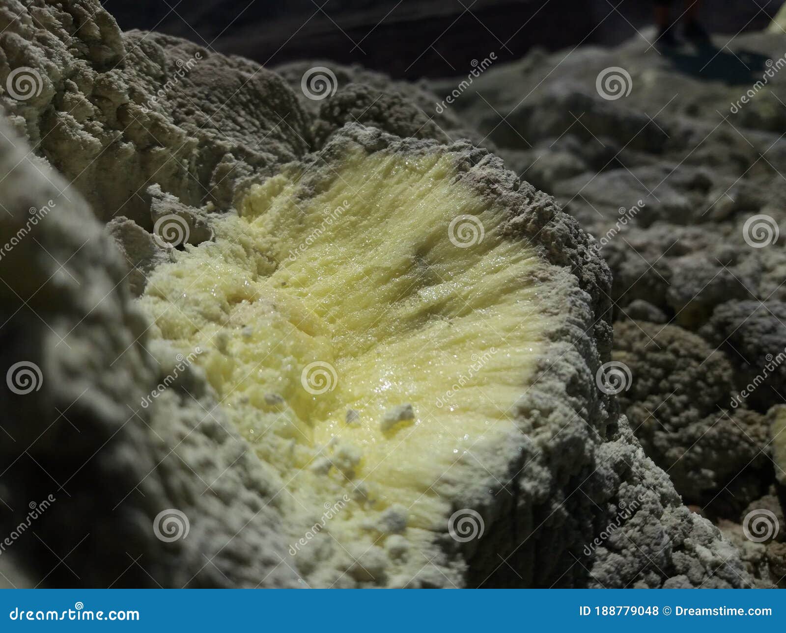 Yellow azufre volcano stock photo. Image of yellow, volcano - 188779048