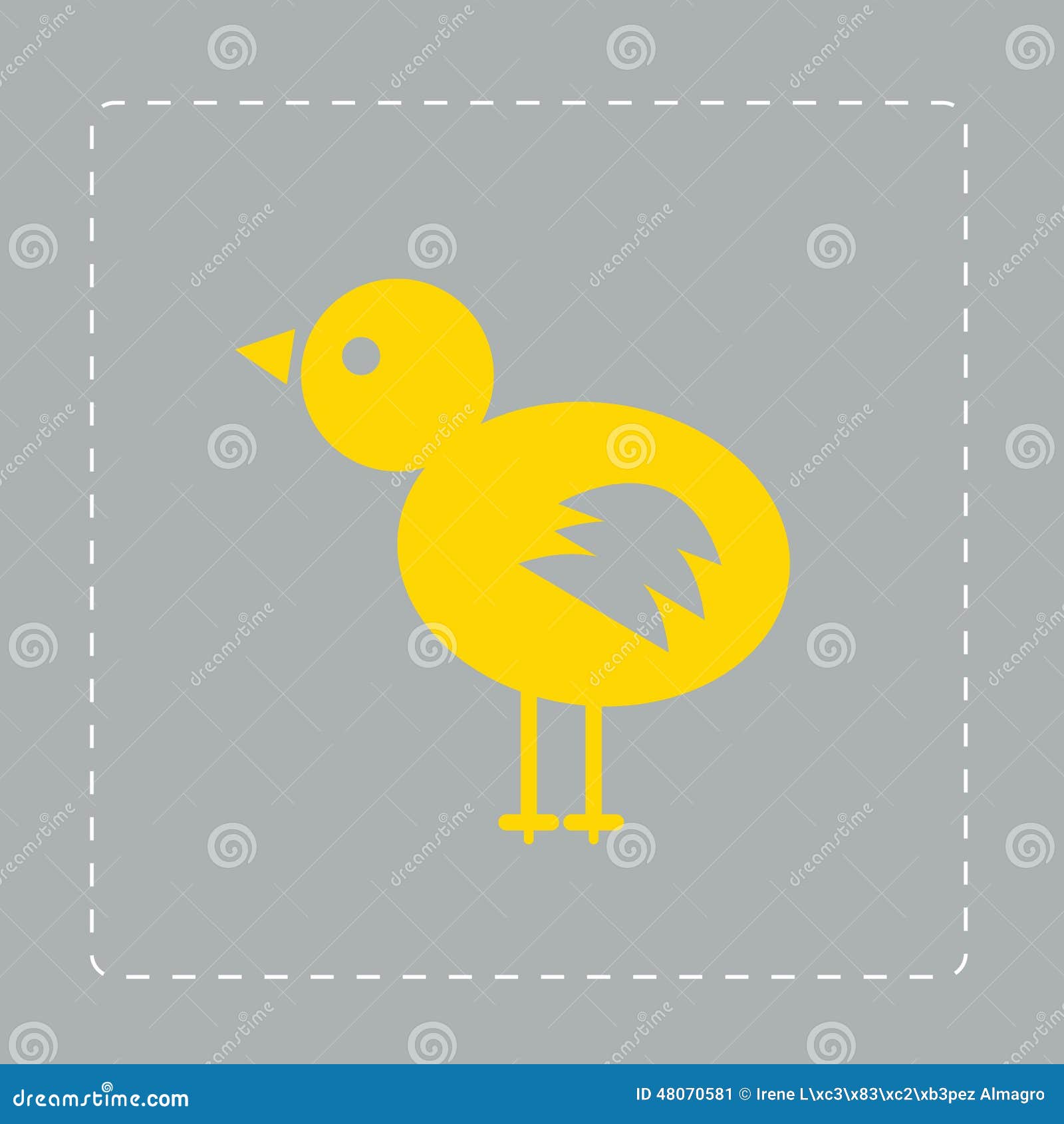 Yellow baby bird vector stock vector. Illustration of bird - 48070581