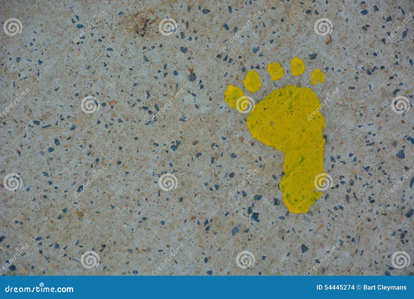 Yellow baby foot-print stock photo. Image of step, blue - 54445274