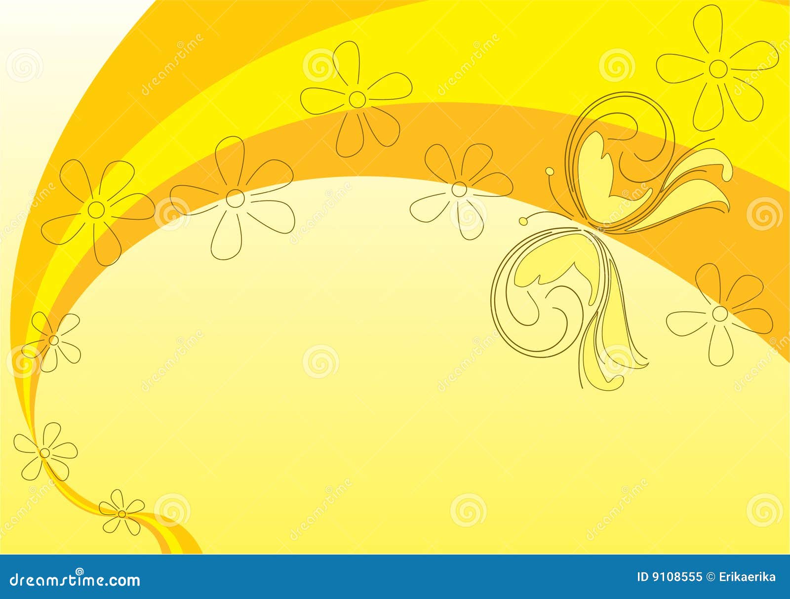 Yellow background stock vector. Illustration of decorative - 9108555