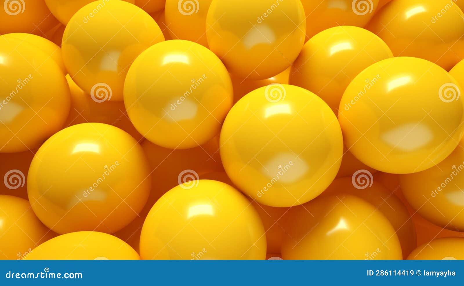 Yellow Background Abstract Balls Pattern Texture with Generative Ai. G ...