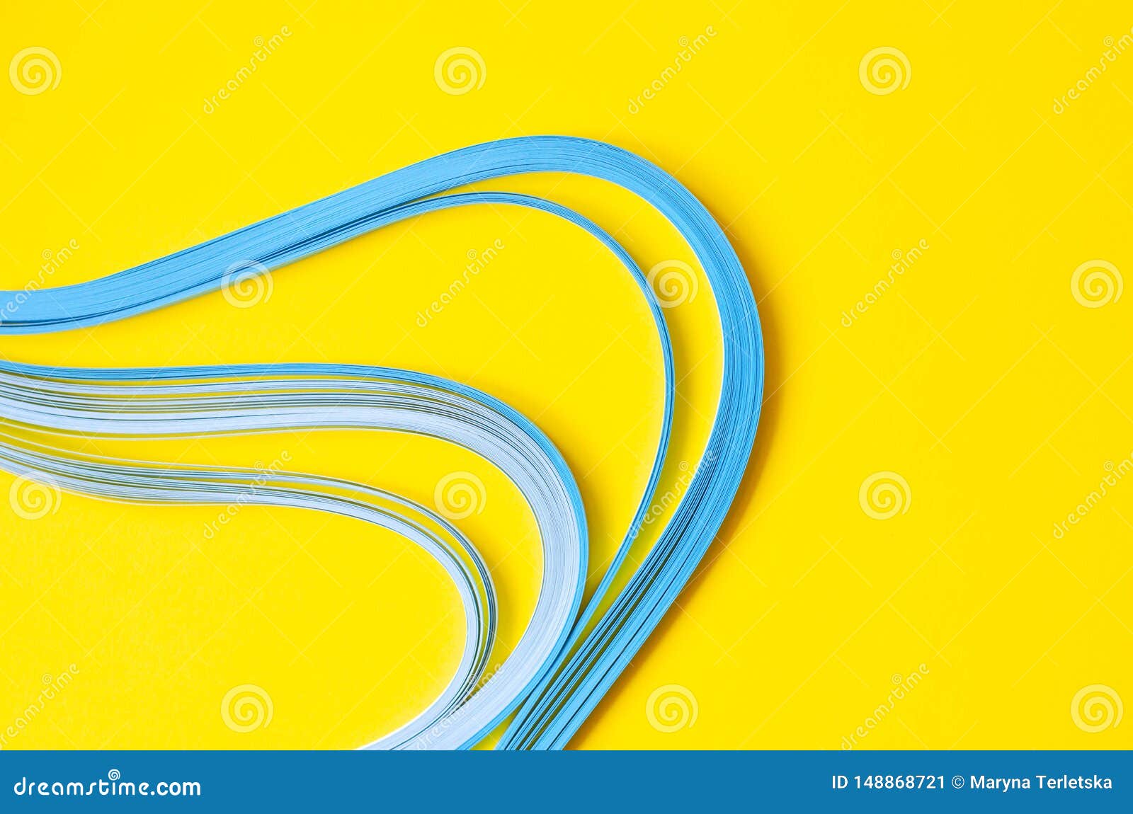 Yellow Background with Blue Abstract Blue Lines Stock Image - Image of ...