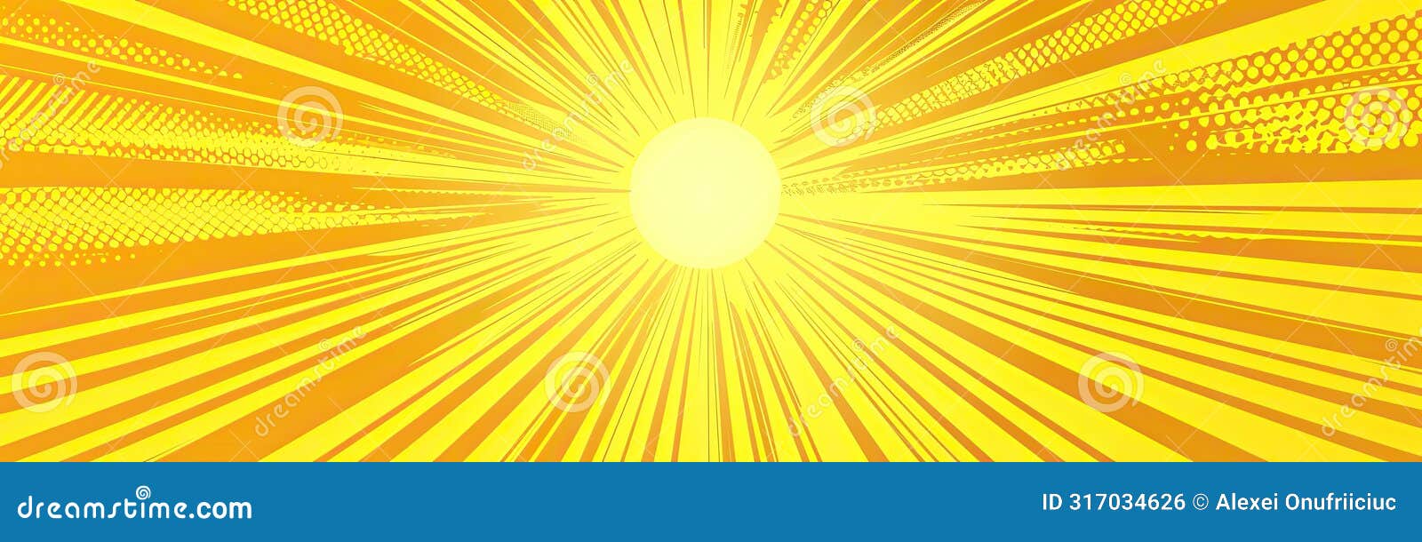 A Yellow Background with a Circle in the Middle and Rays Coming Out of ...