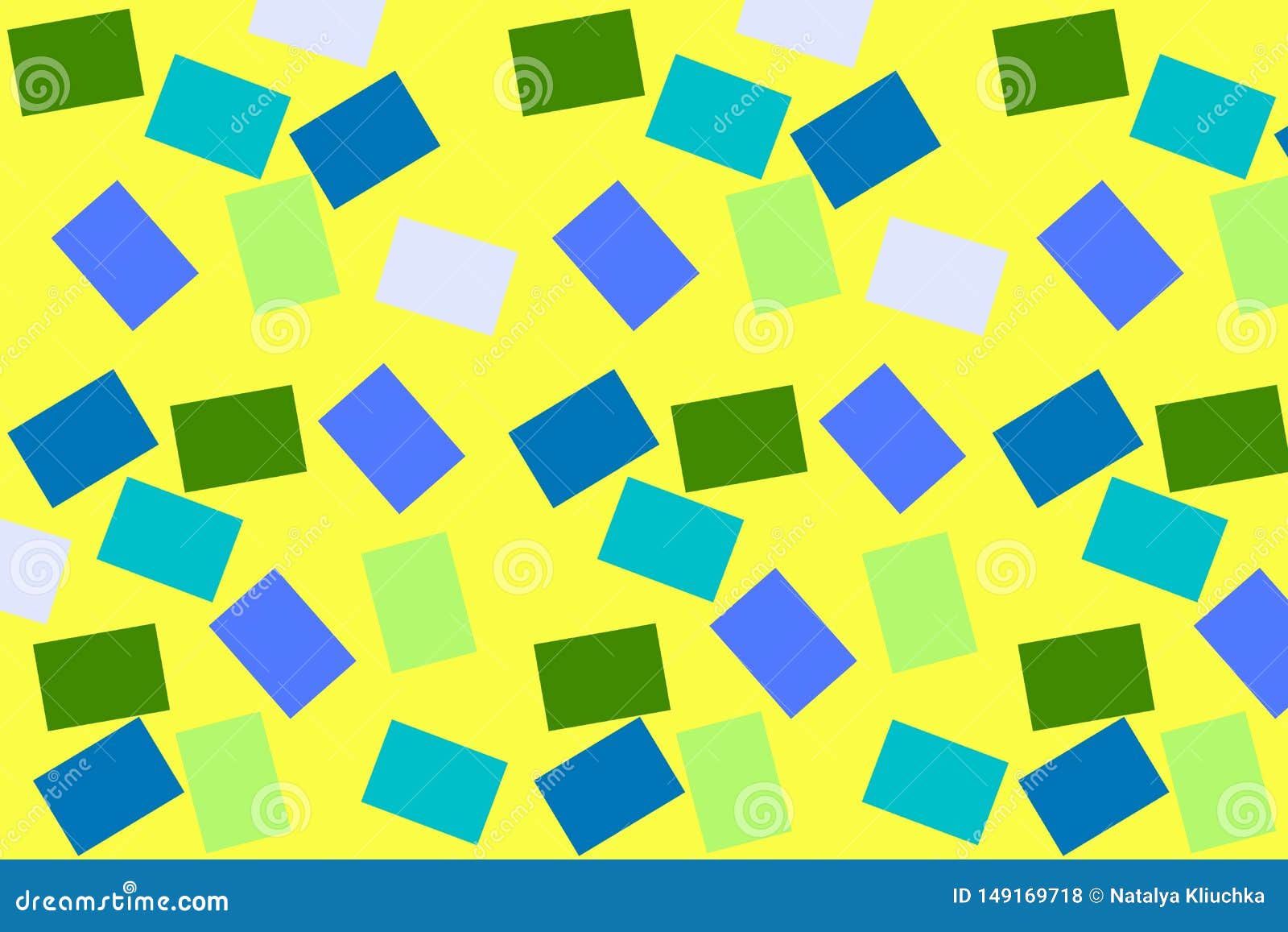 Yellow Background with Colored Squares. Background with Small ...