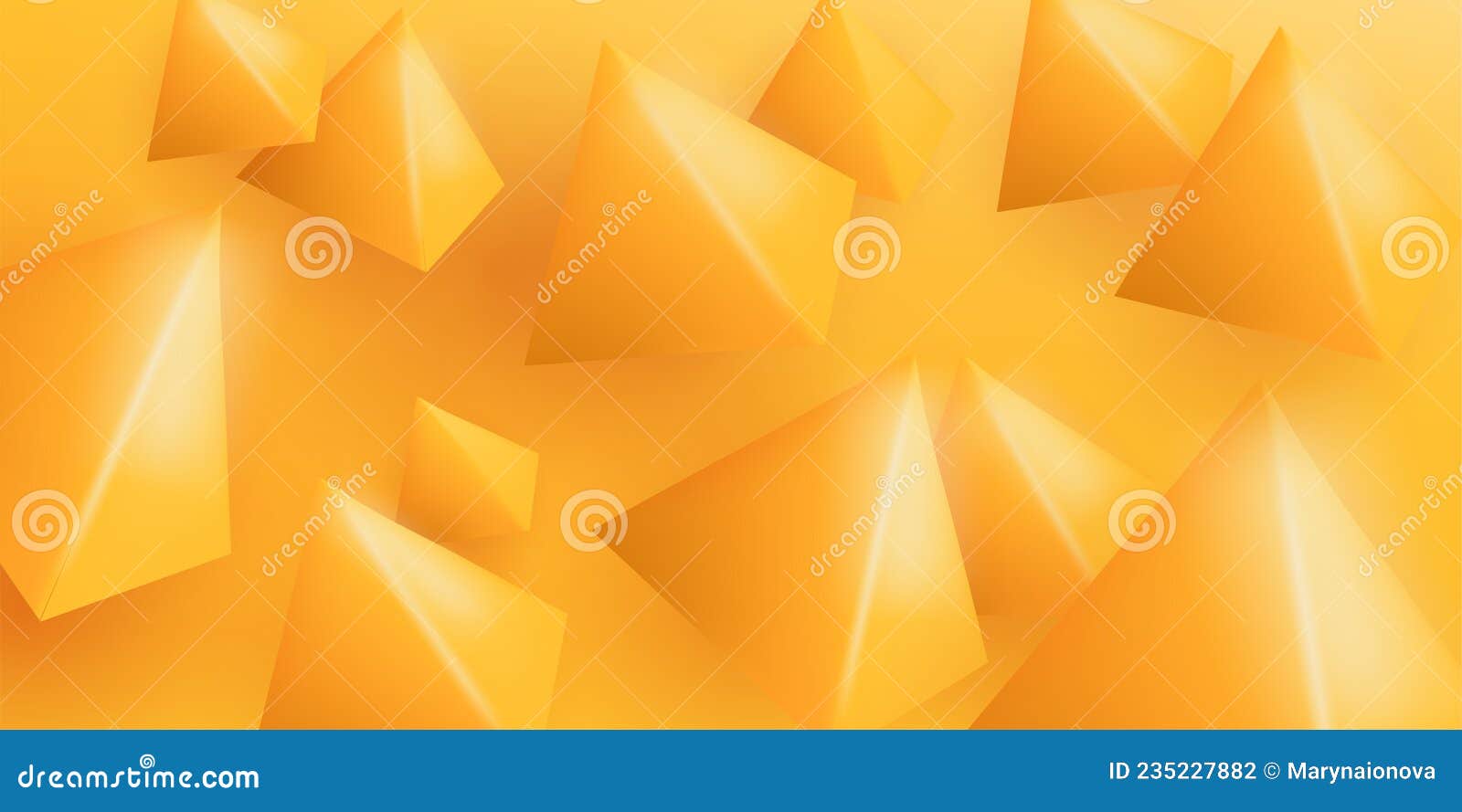 Yellow Background with 3d Triangle Shapes Creating Abstract Texture ...