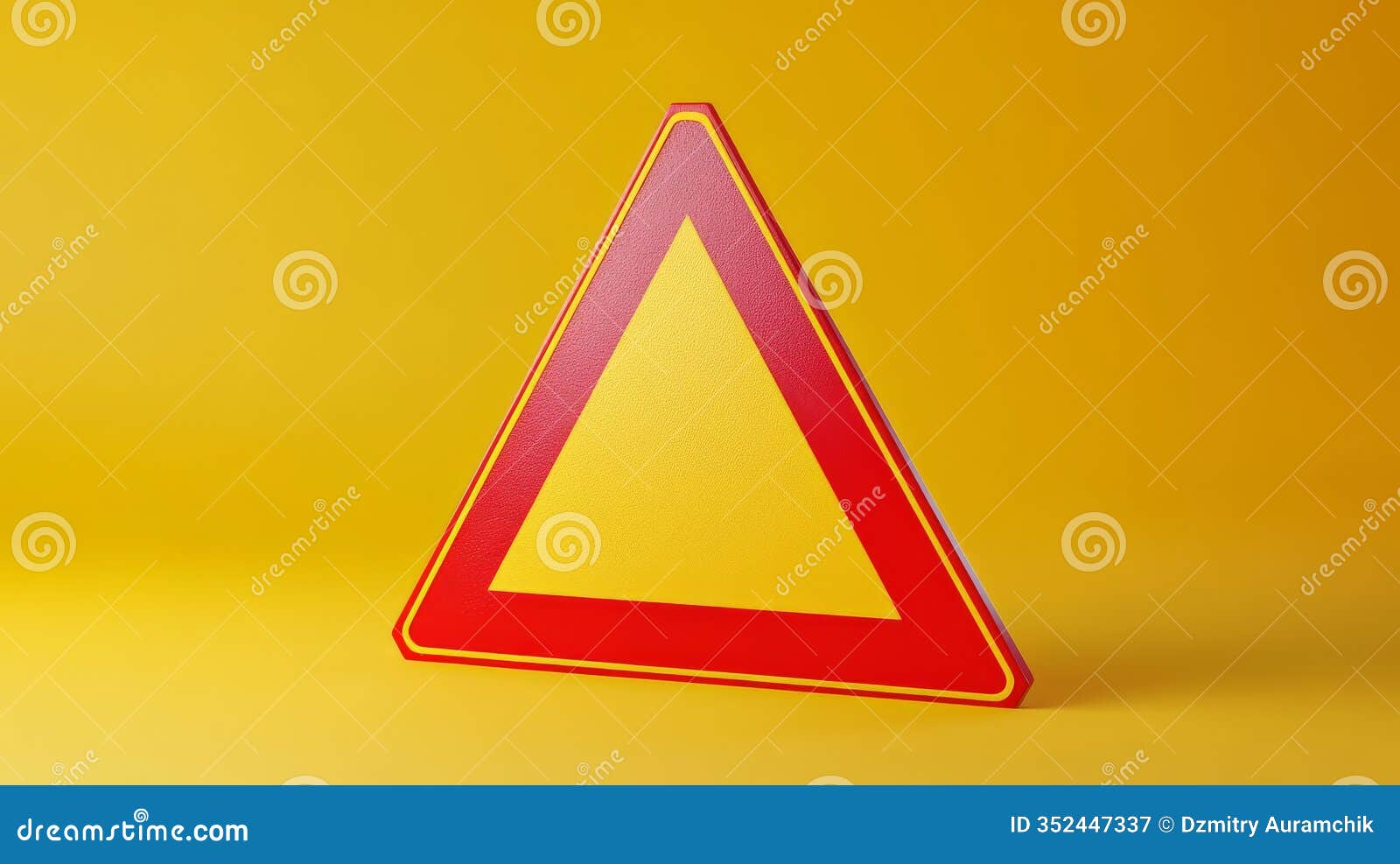 A Yellow Background Featuring a Red Warning Triangle, Signifying Safety ...