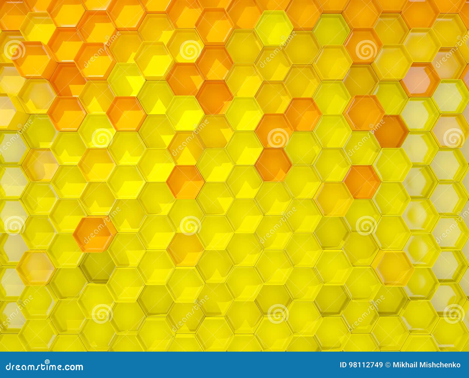 Yellow Background with Hexagon Pattern Stock Illustration ...
