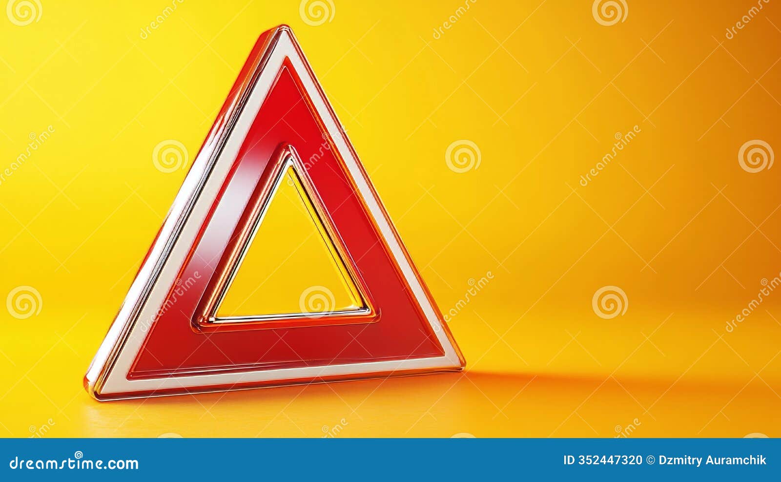 A Yellow Background with a Red Warning Triangle, Symbolizing Safety and ...