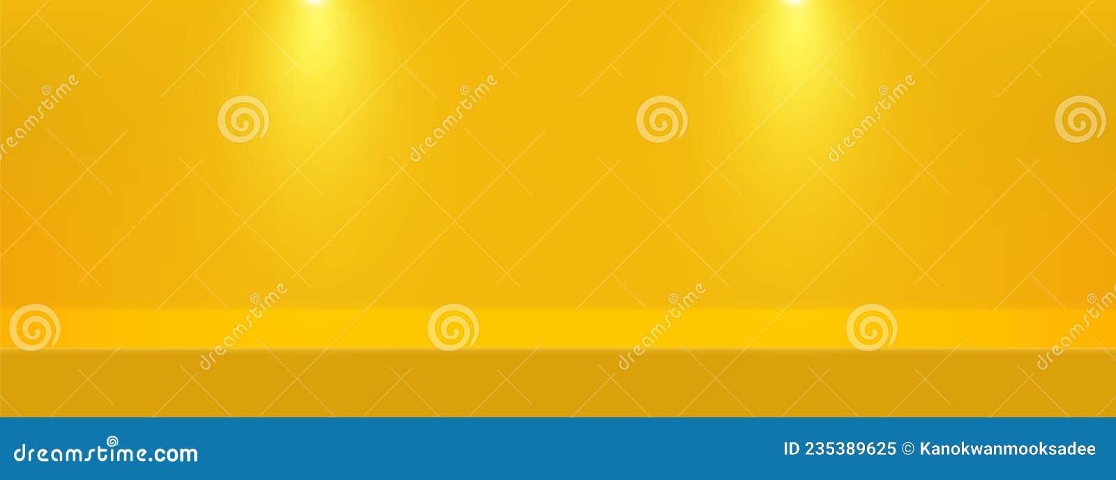 Yellow Background. Studio Scene Room with Light for Product Display ...
