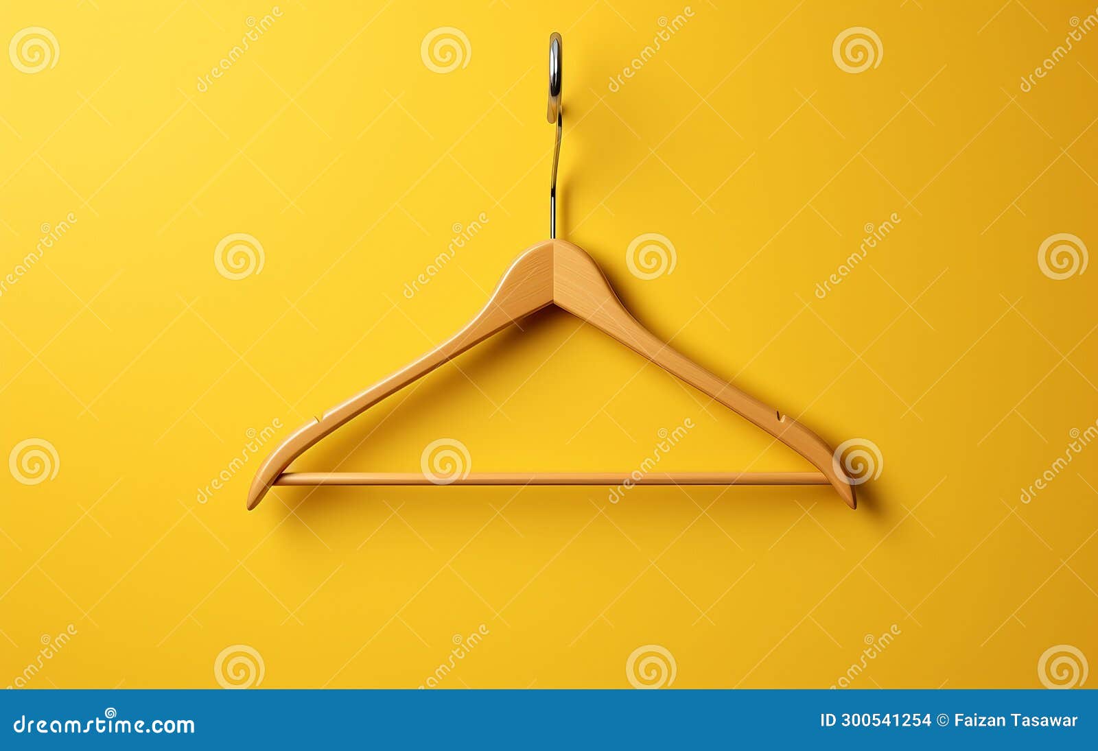 Yellow Background Wall-Mounted Coat Hanger -Generative Ai Stock ...