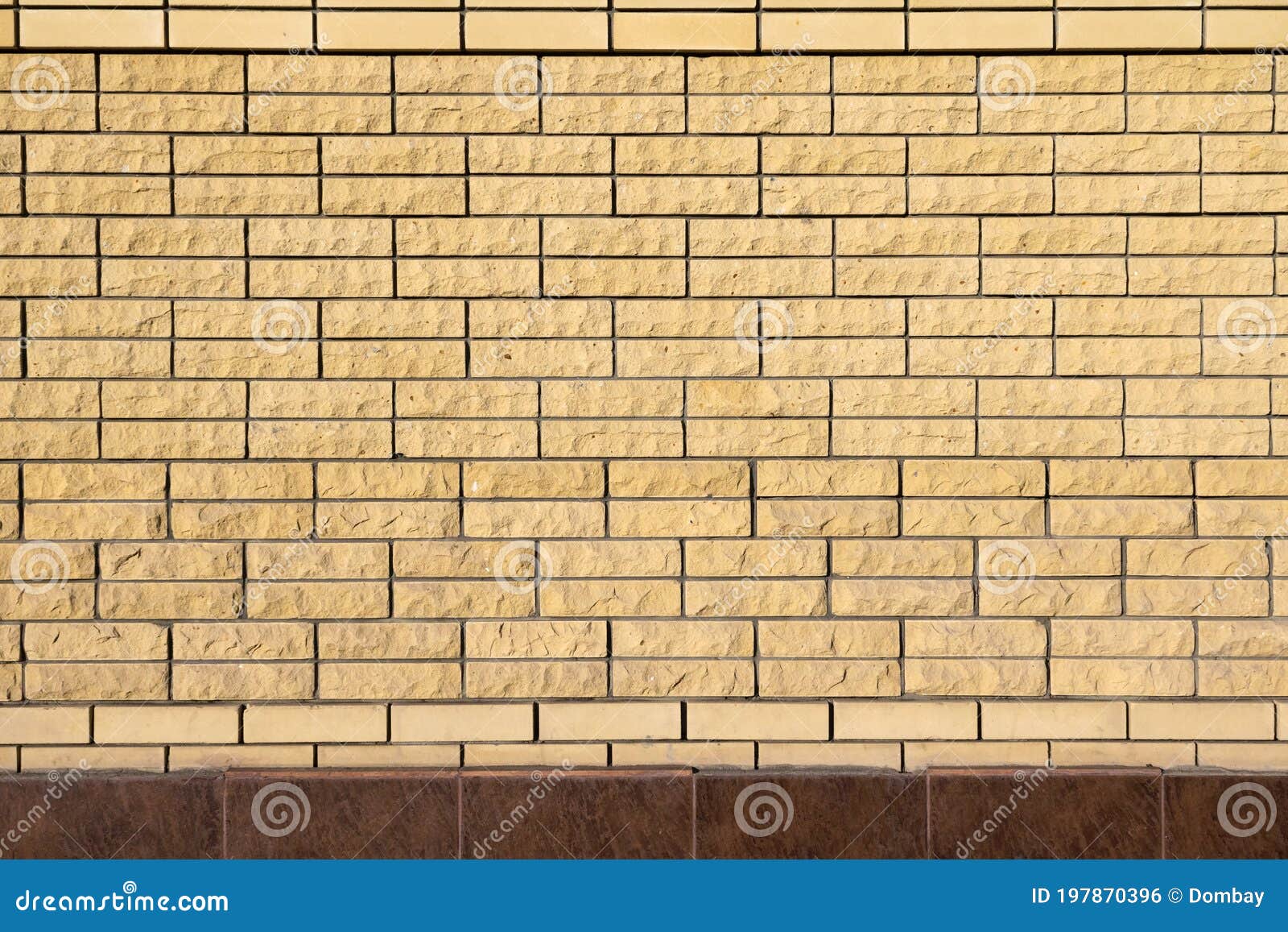 Yellow Background Wall Texture from Decorative Bricks. Abstract Light ...