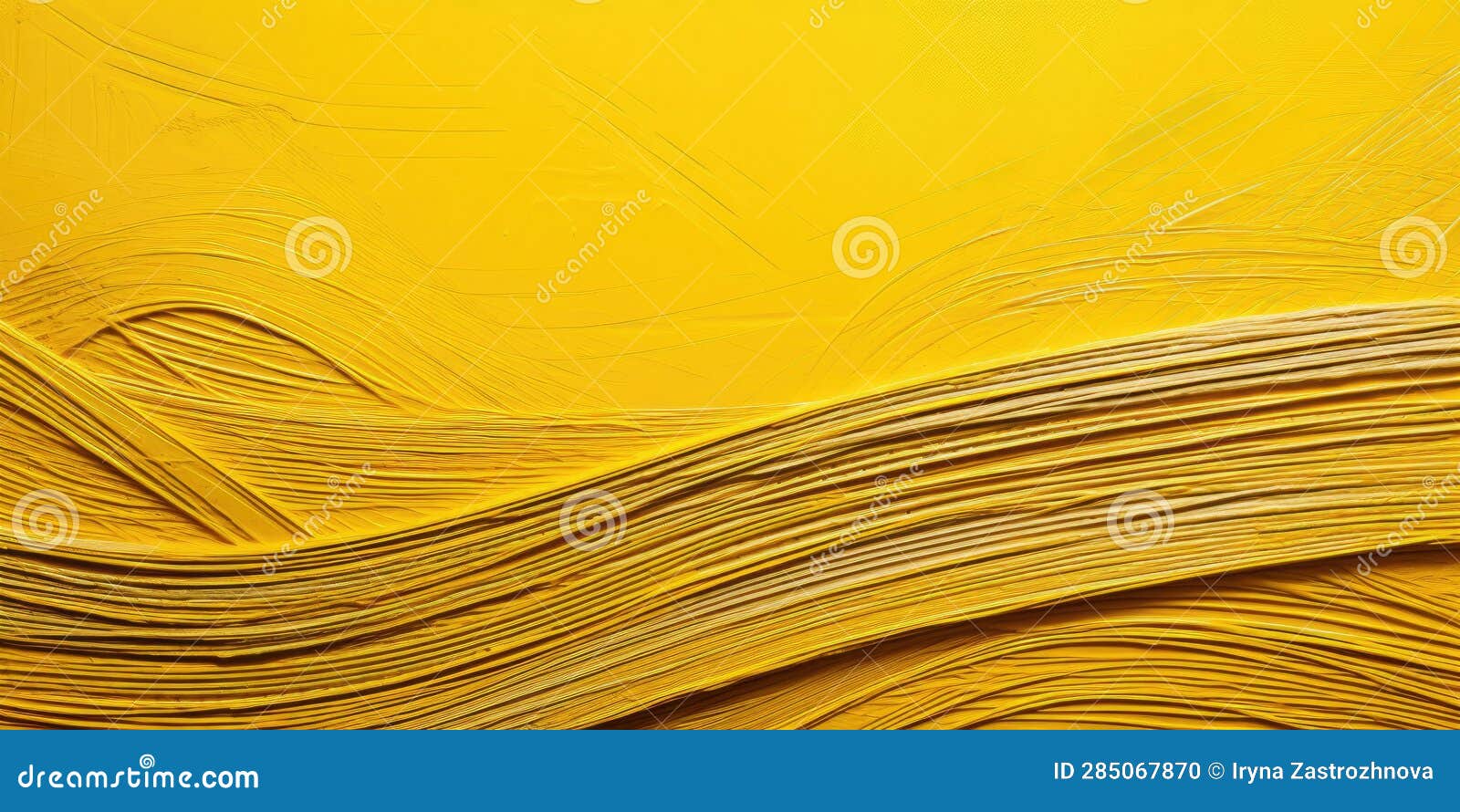 Yellow Background with Wave-like Texture Created by Lines and Curves of ...