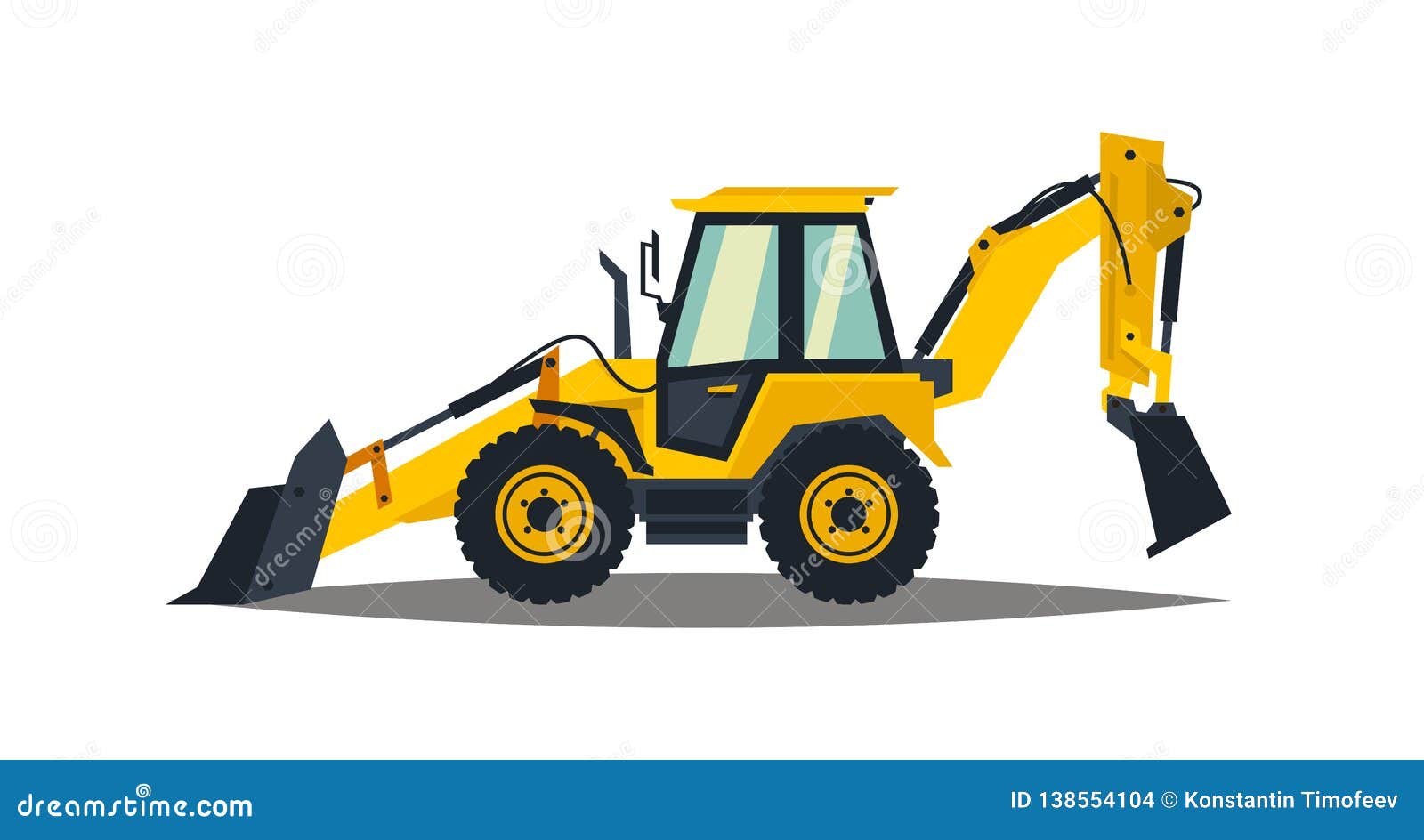 Yellow Backhoe Loader , Sketch Vector. | CartoonDealer.com #103118738 Yellow Backhoe Loader , Sketch Vector. | CartoonDealer.com #103118738