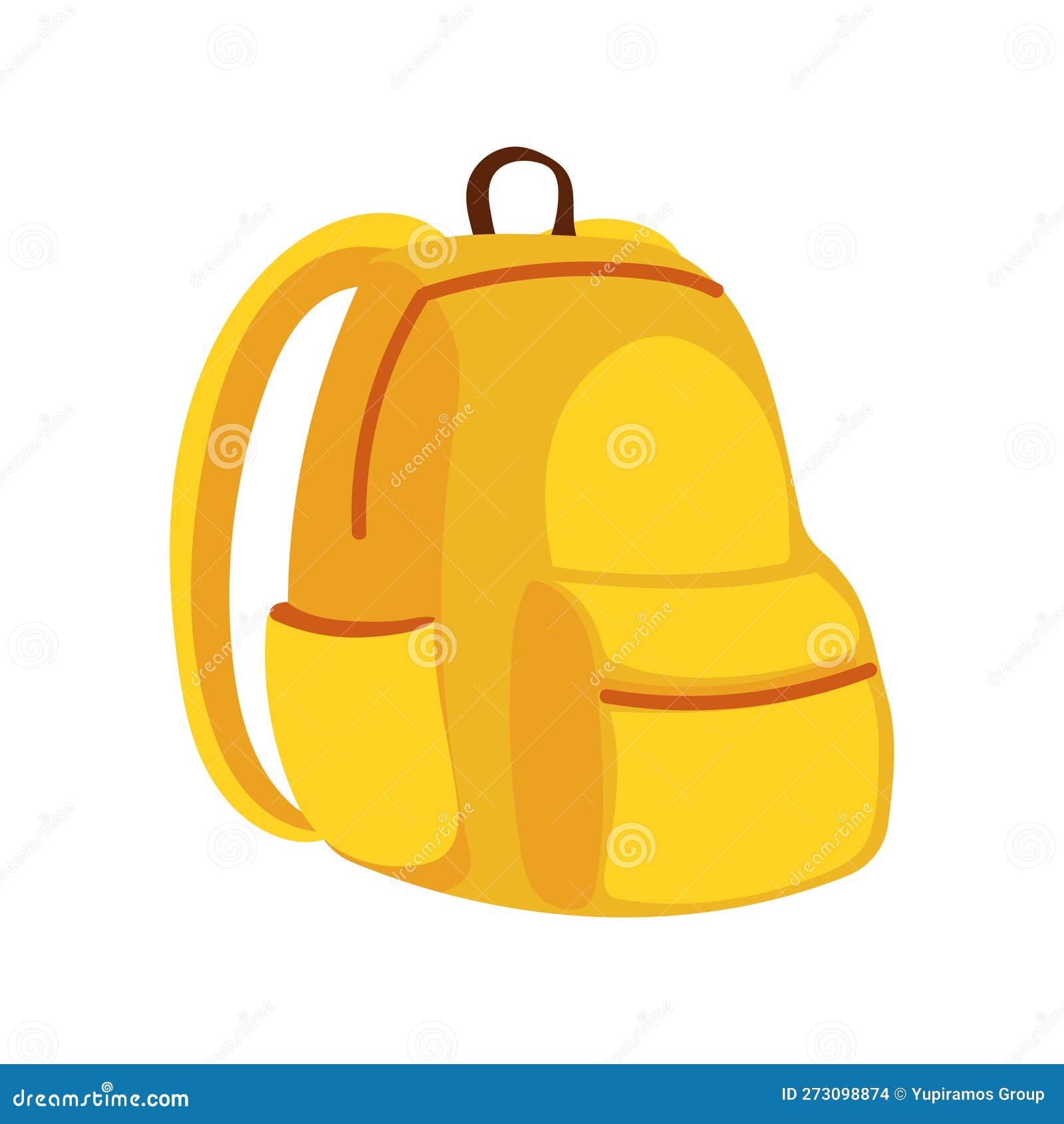 Yellow backpack design stock vector. Illustration of study - 273098874