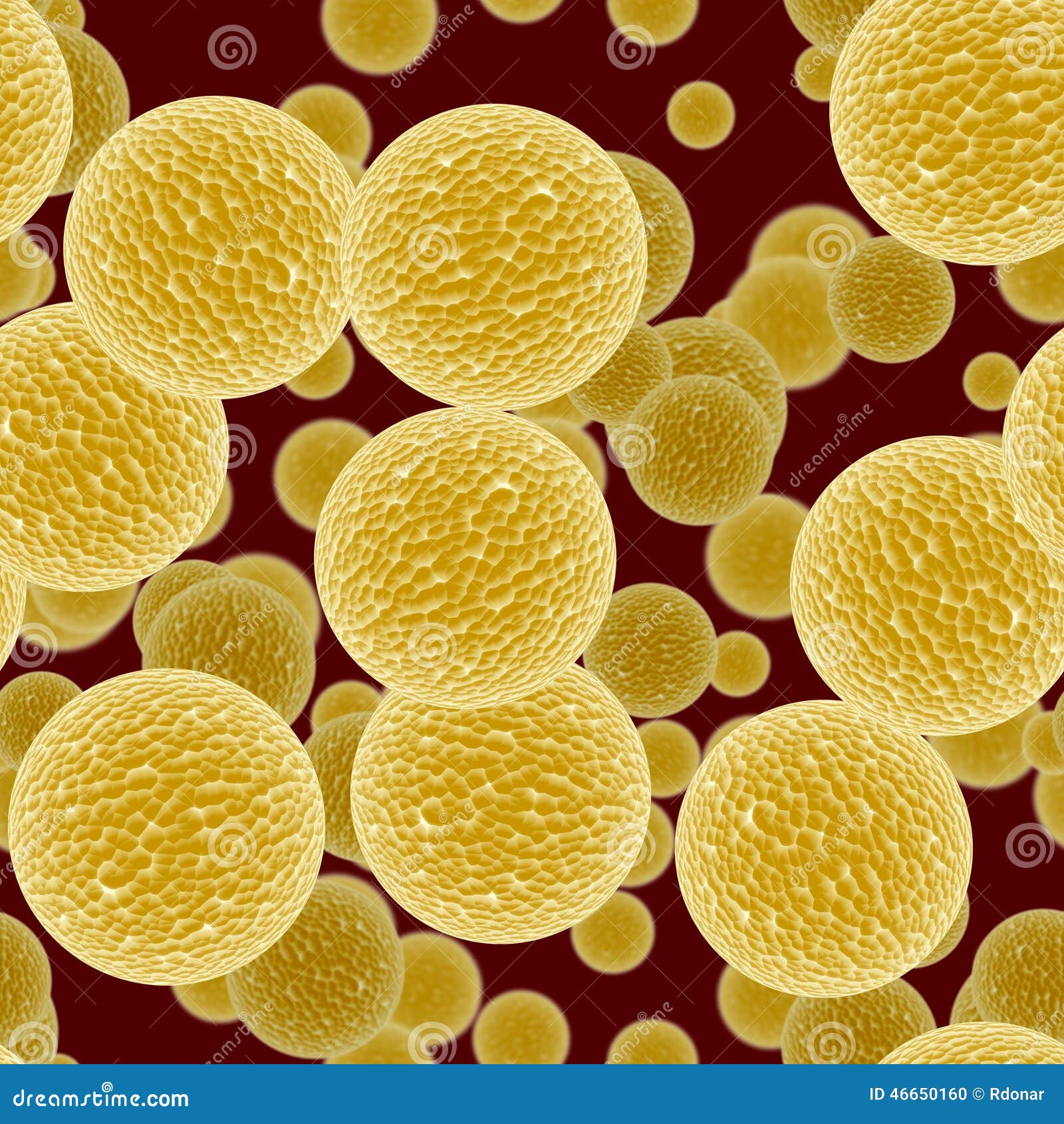 Yellow Bacteria or Virus Spheres in Blood, Generated Texture Stock ...