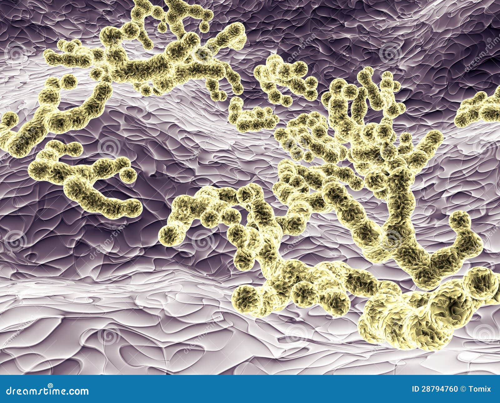 Yellow bacterias stock illustration. Illustration of medicine - 28794760