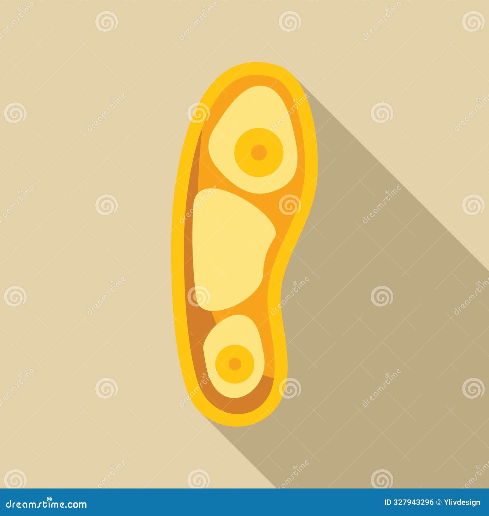 Yellow Bacterium Showing Cell Structure Illustration Stock Illustration ...