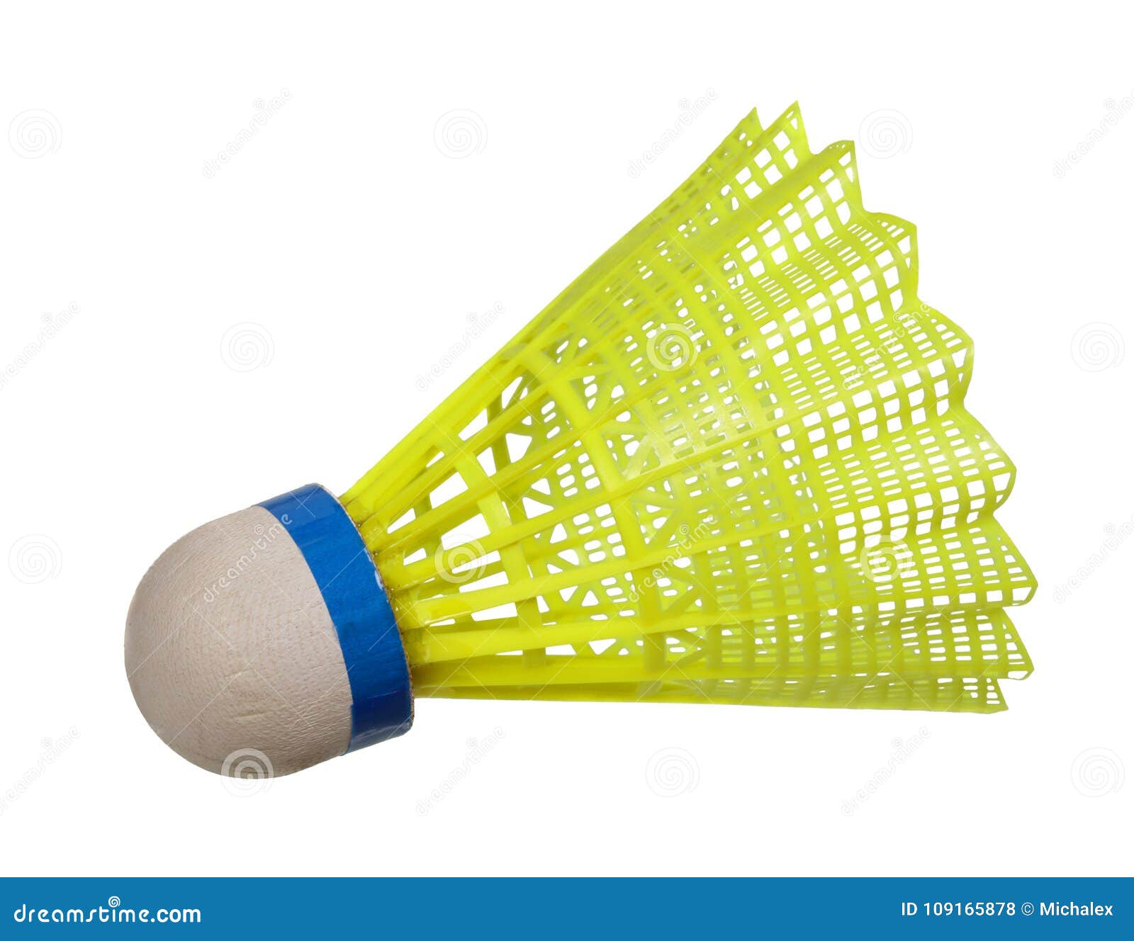 Yellow Badminton Shuttlecock Stock Photo - Image of leisure, isolated ...
