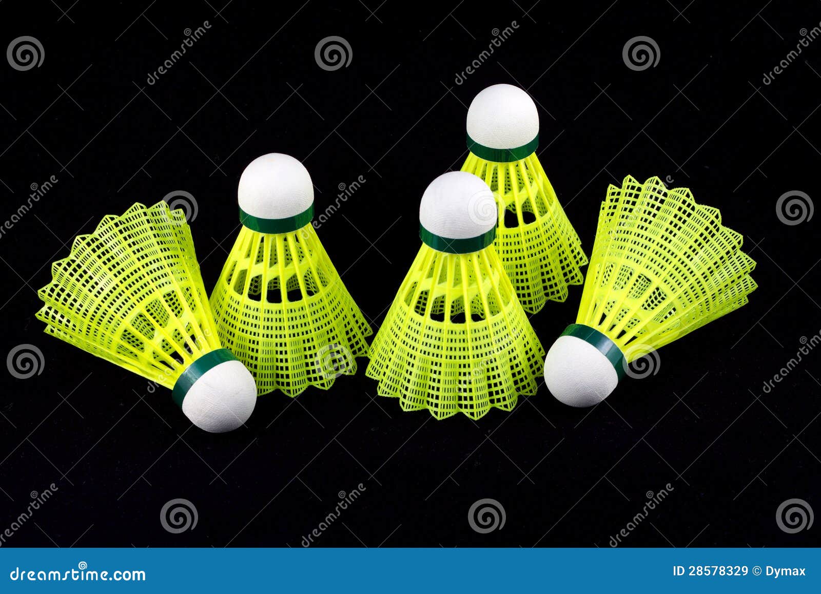 Yellow Badminton Shuttlecocks And Line Hall Floor At Badminton Courts ...