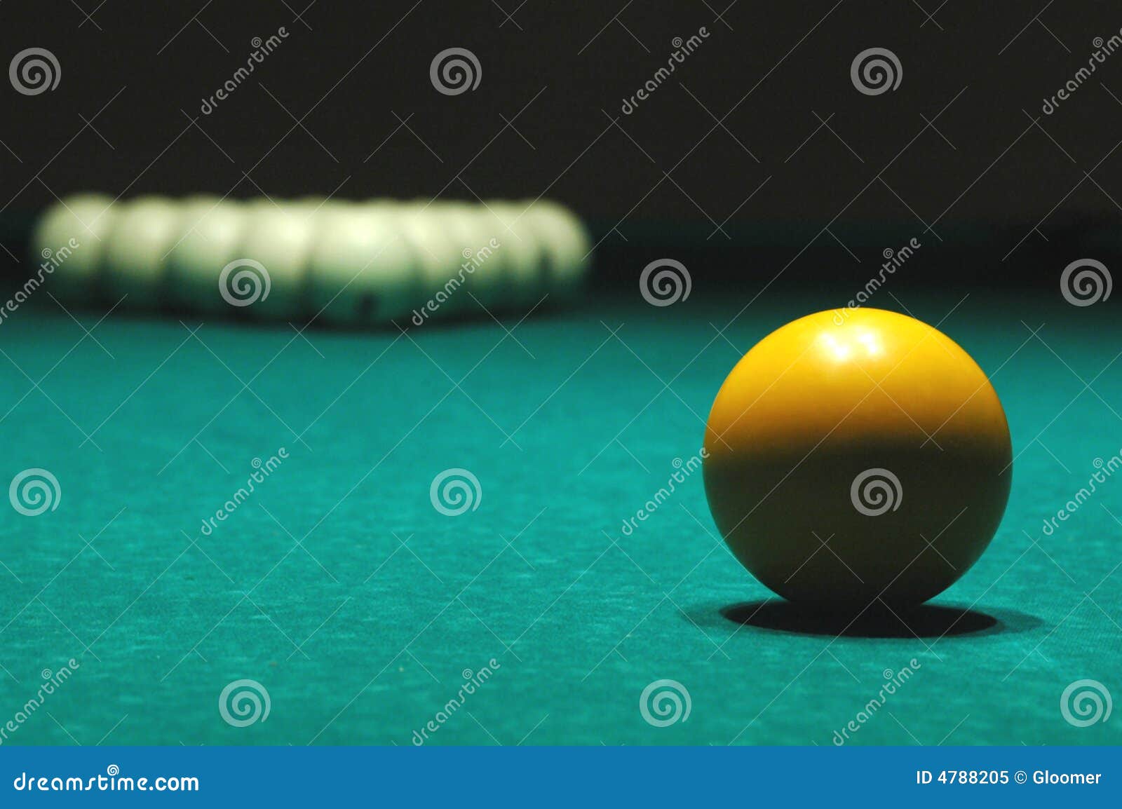 Yellow Ball on Billiard Table Stock Image - Image of inside, balls: 4788205