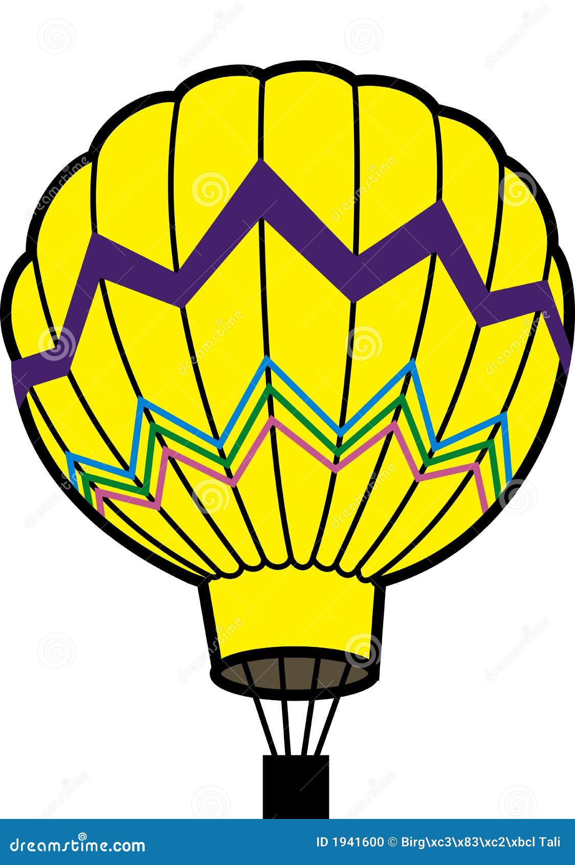 Yellow balloon stock illustration. Illustration of entertainment - 1941600